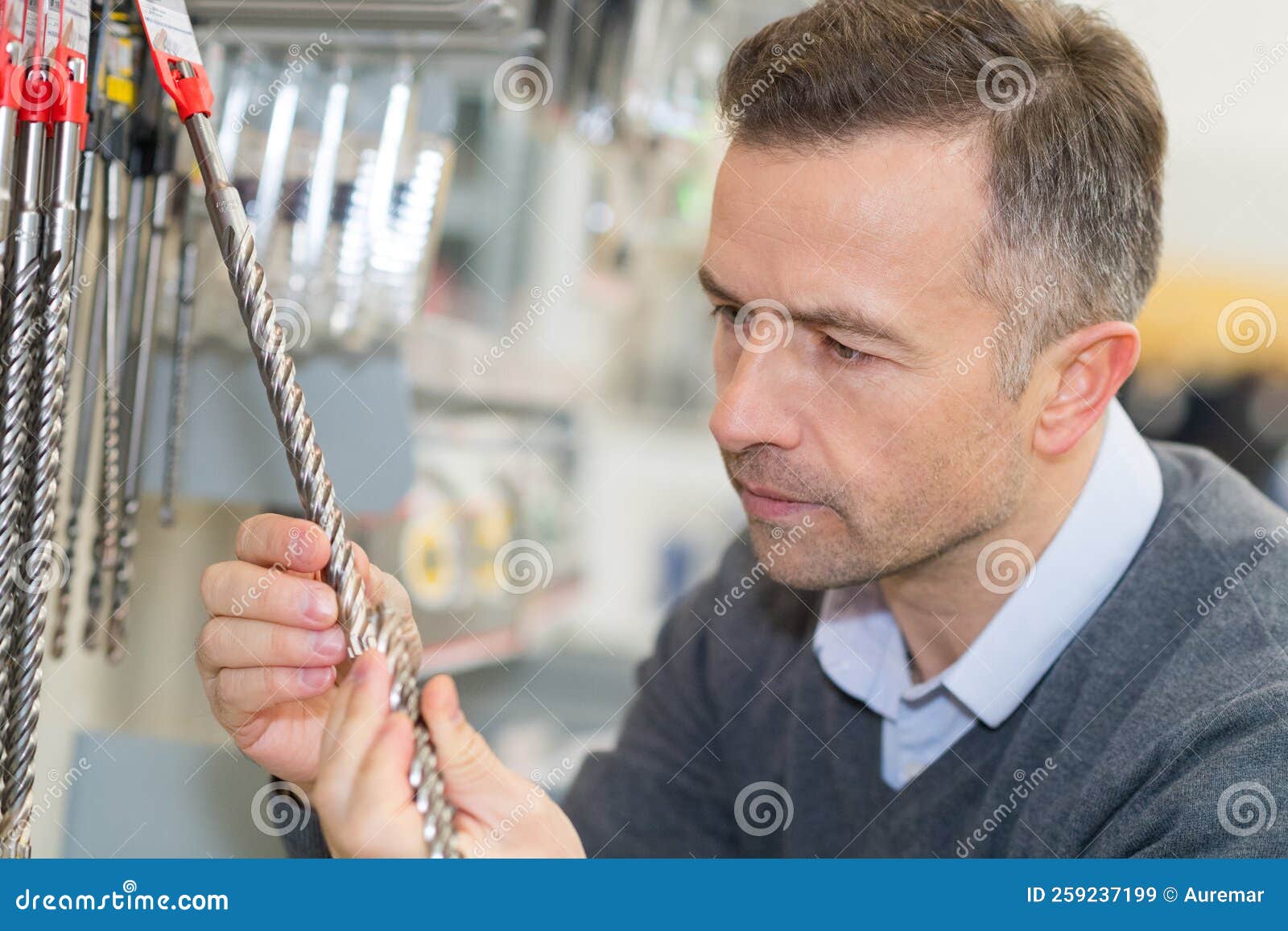 Man Buying Tools in Hardware Store Stock Image - Image of hammer ...