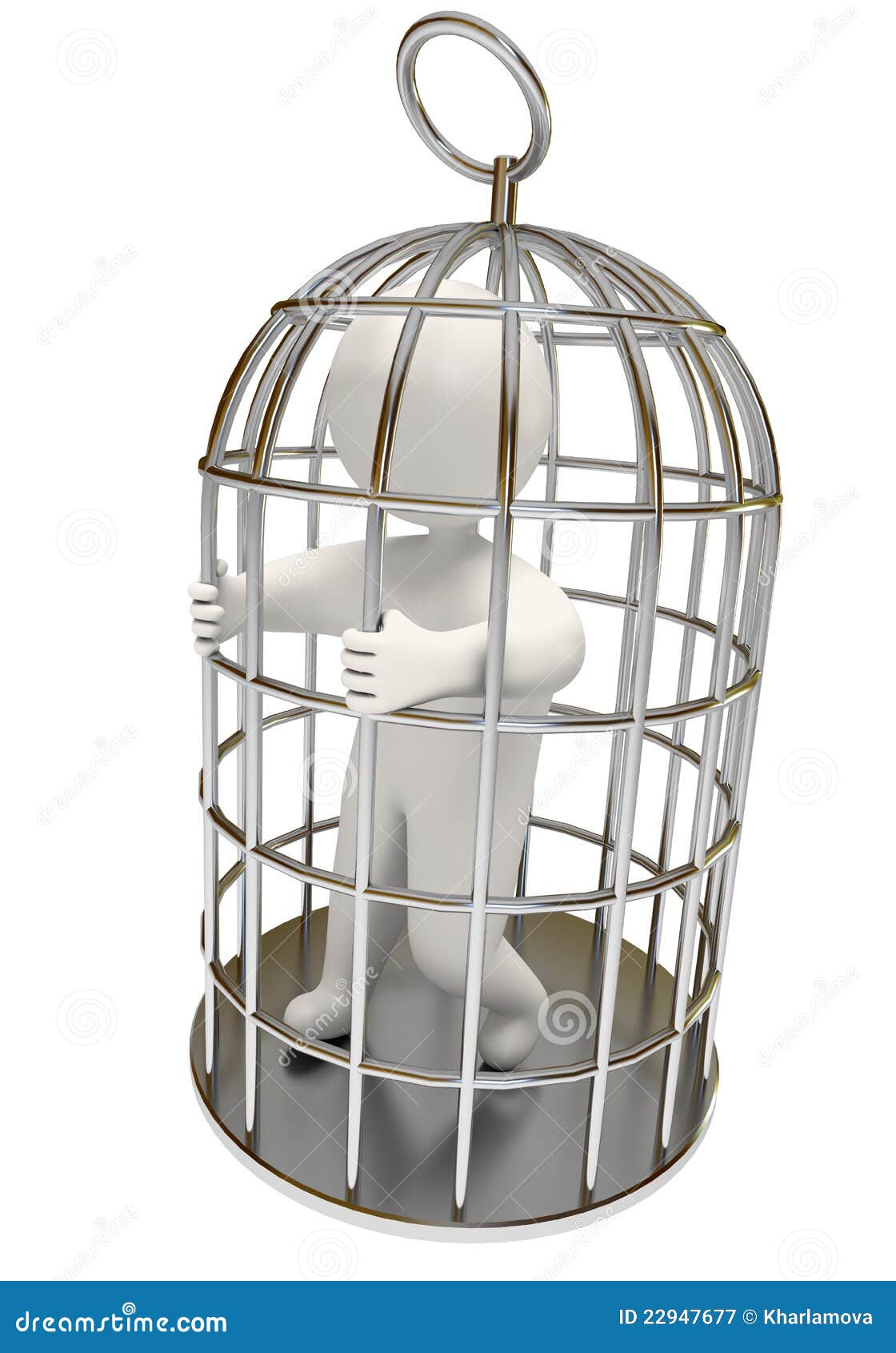Man In The Cage Royalty-Free Stock Photography | CartoonDealer.com ...