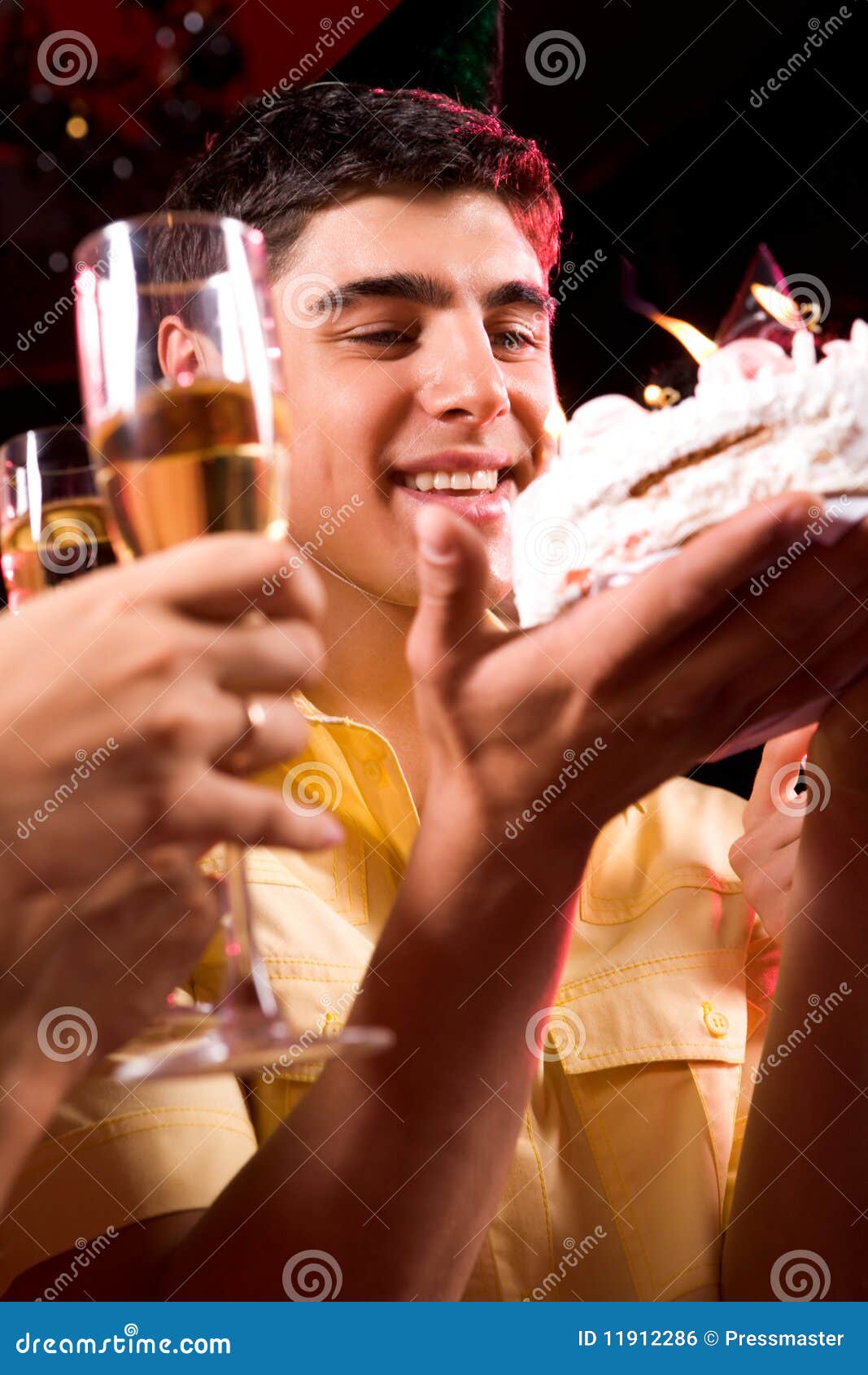Man with cake stock photo. Image of cake, celebration - 11912286