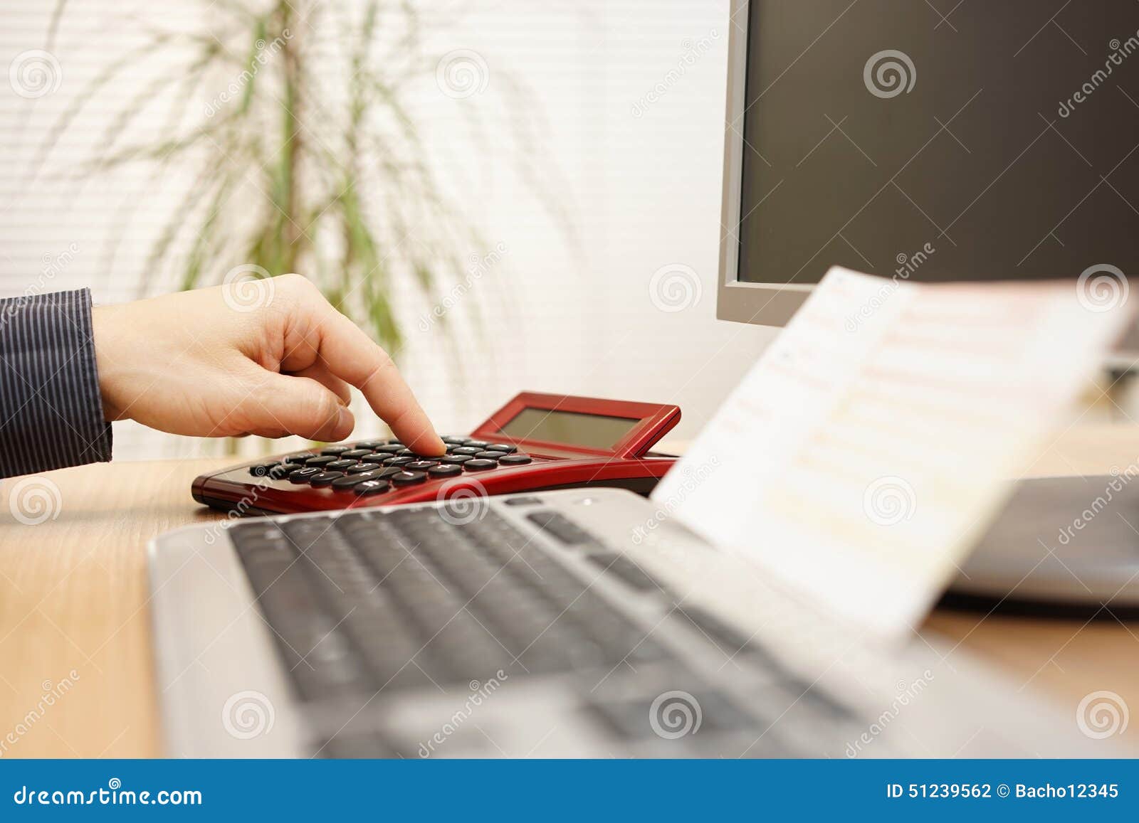 Man is Calculating How Much Money he Need To Pay the Bills Stock Photo ...