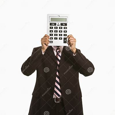 Man with calculator. stock photo. Image of businessman - 2431832