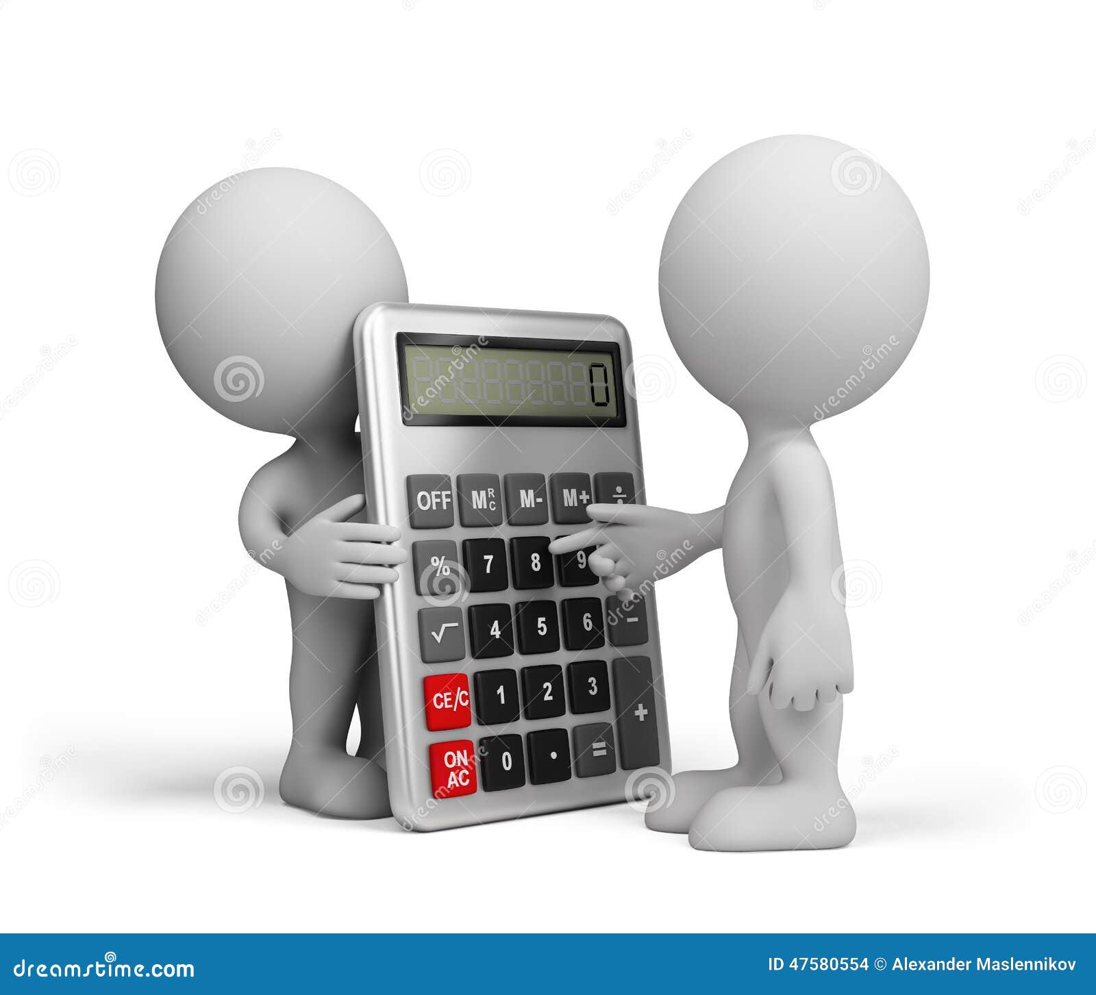 A man with a calculator stock illustration. Illustration of digital ...