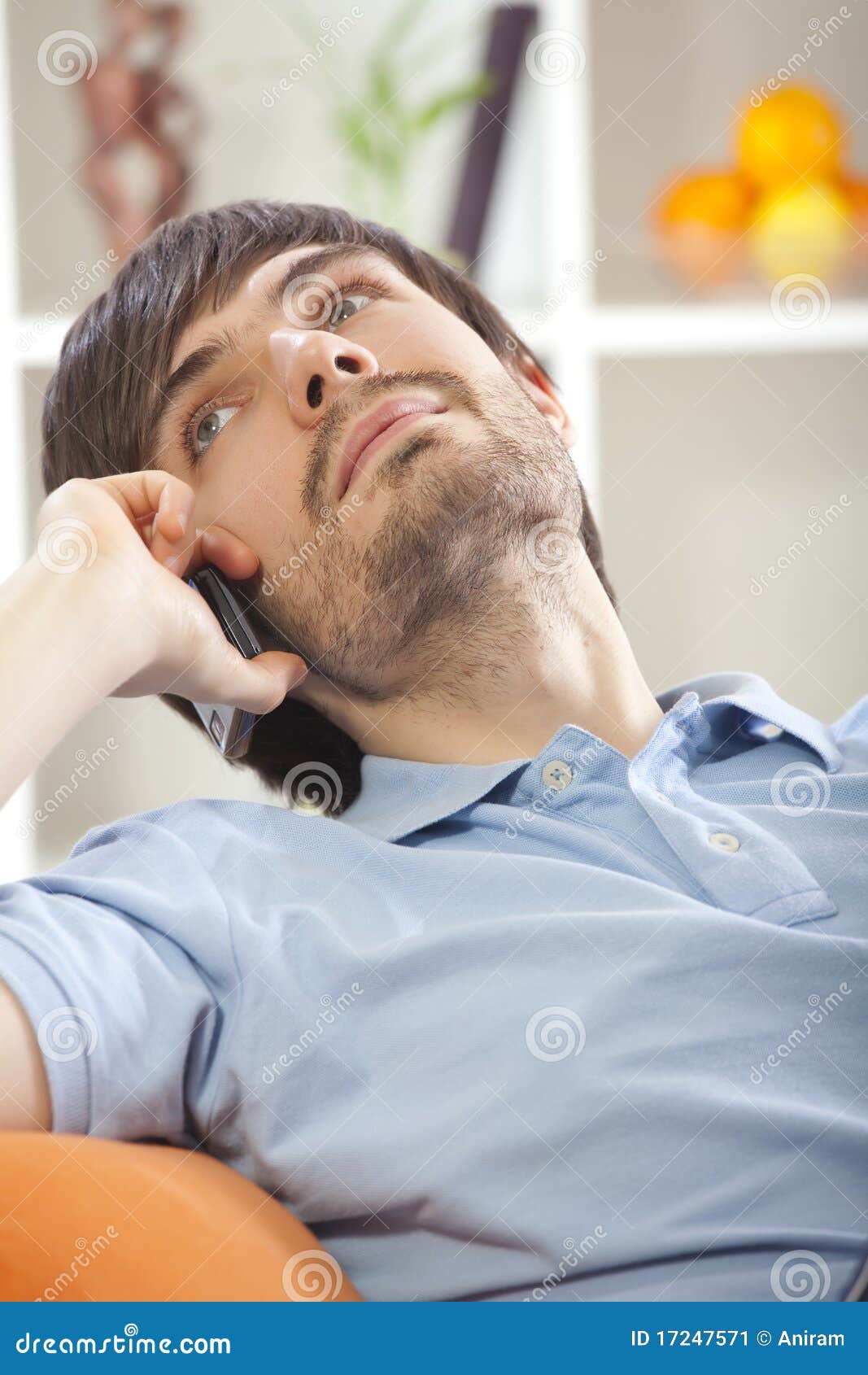 Man calling on phone stock image. Image of resting, holding - 17247571