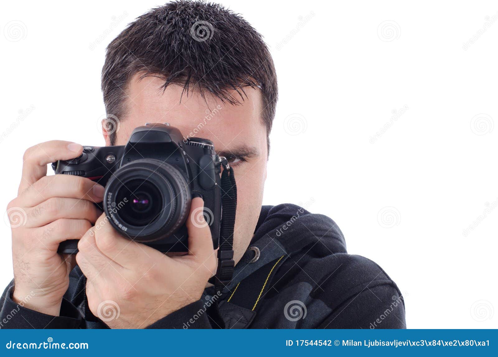Man and Camera stock photo. Image of digital, isloated - 17544542