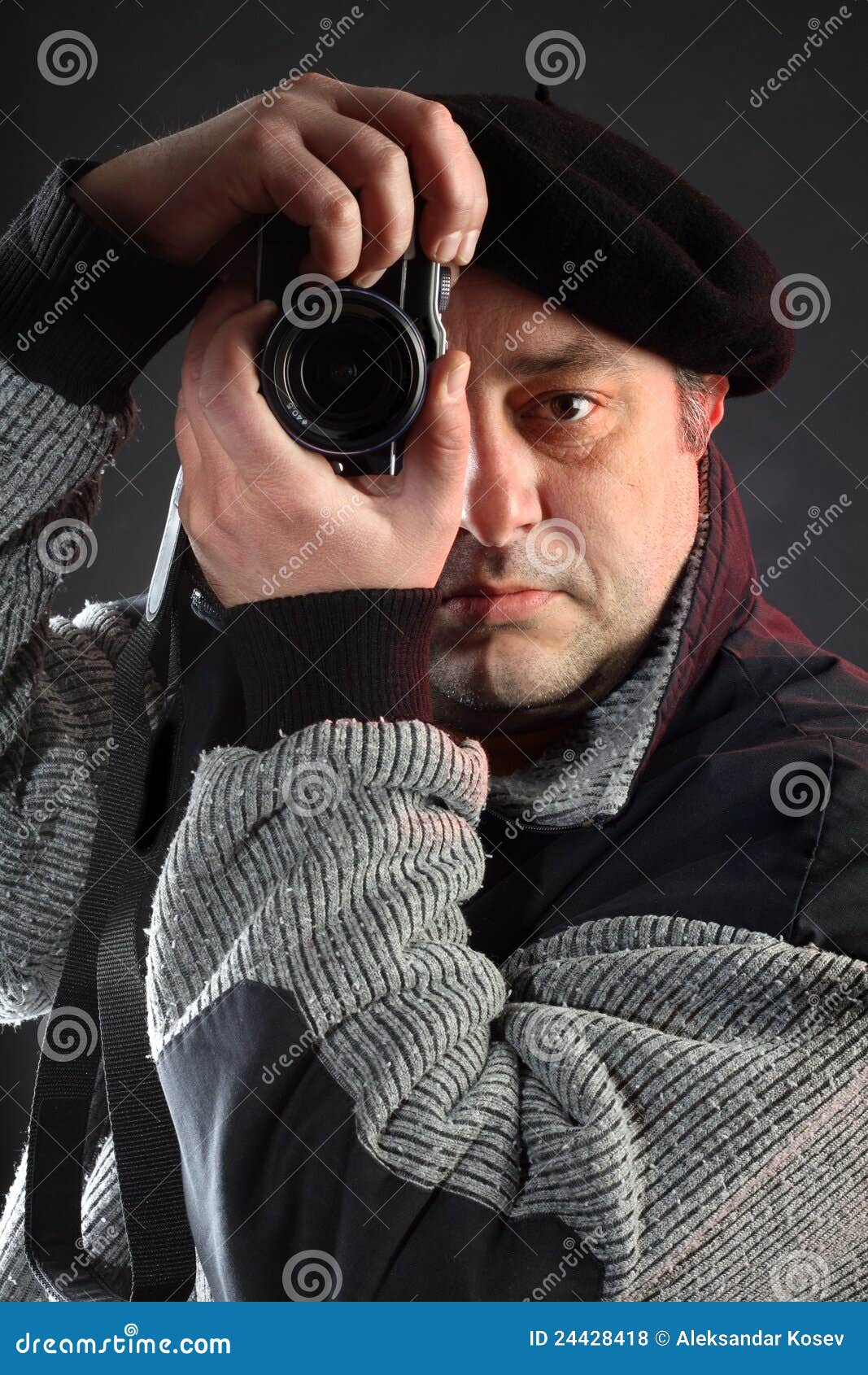 Man with camera stock photo. Image of technology, casual - 24428418