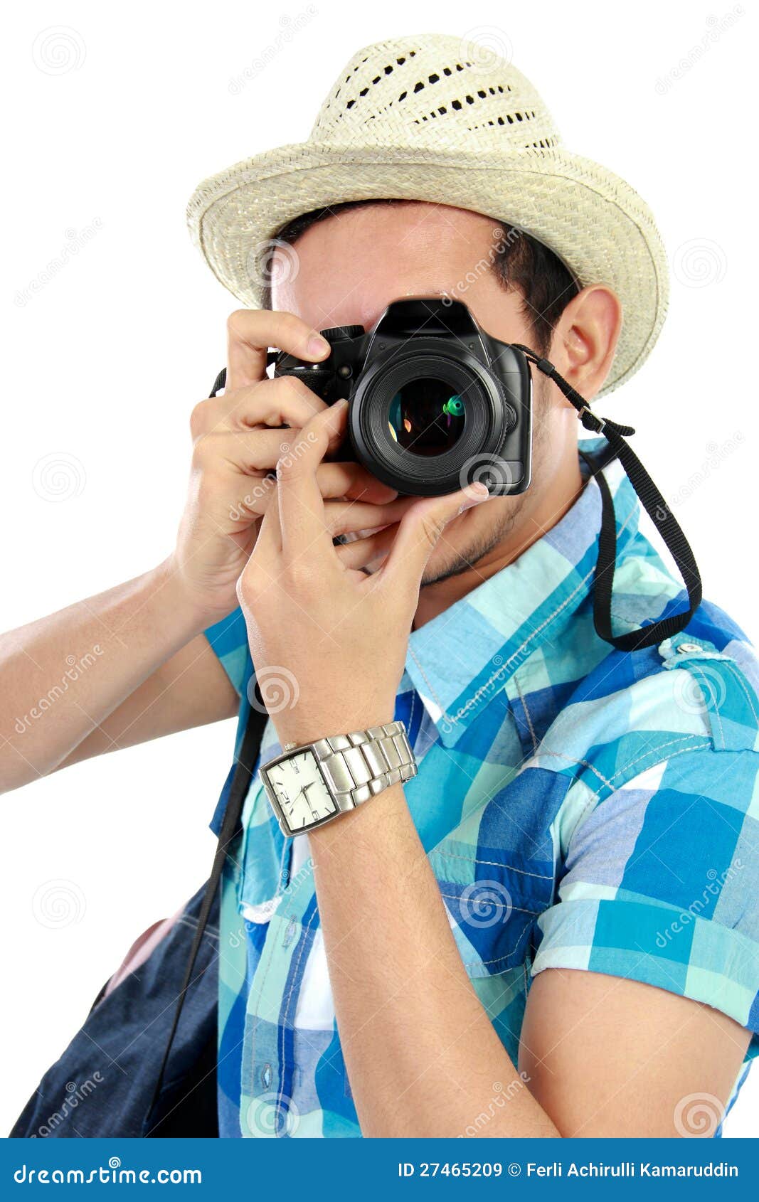 Man with camera stock image. Image of natural, adult - 27465209
