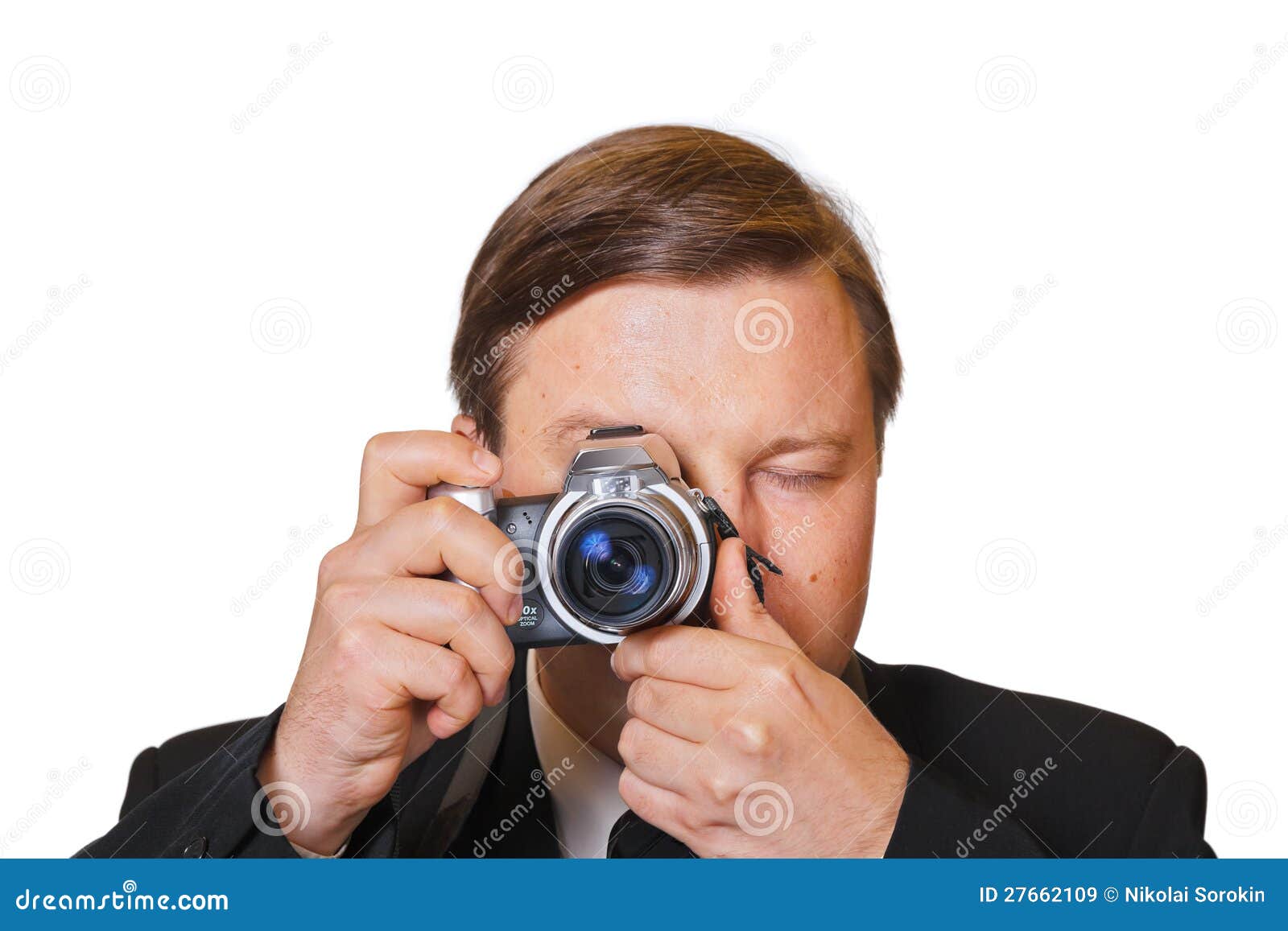 Man with camera stock image. Image of caucasian, adult - 27662109