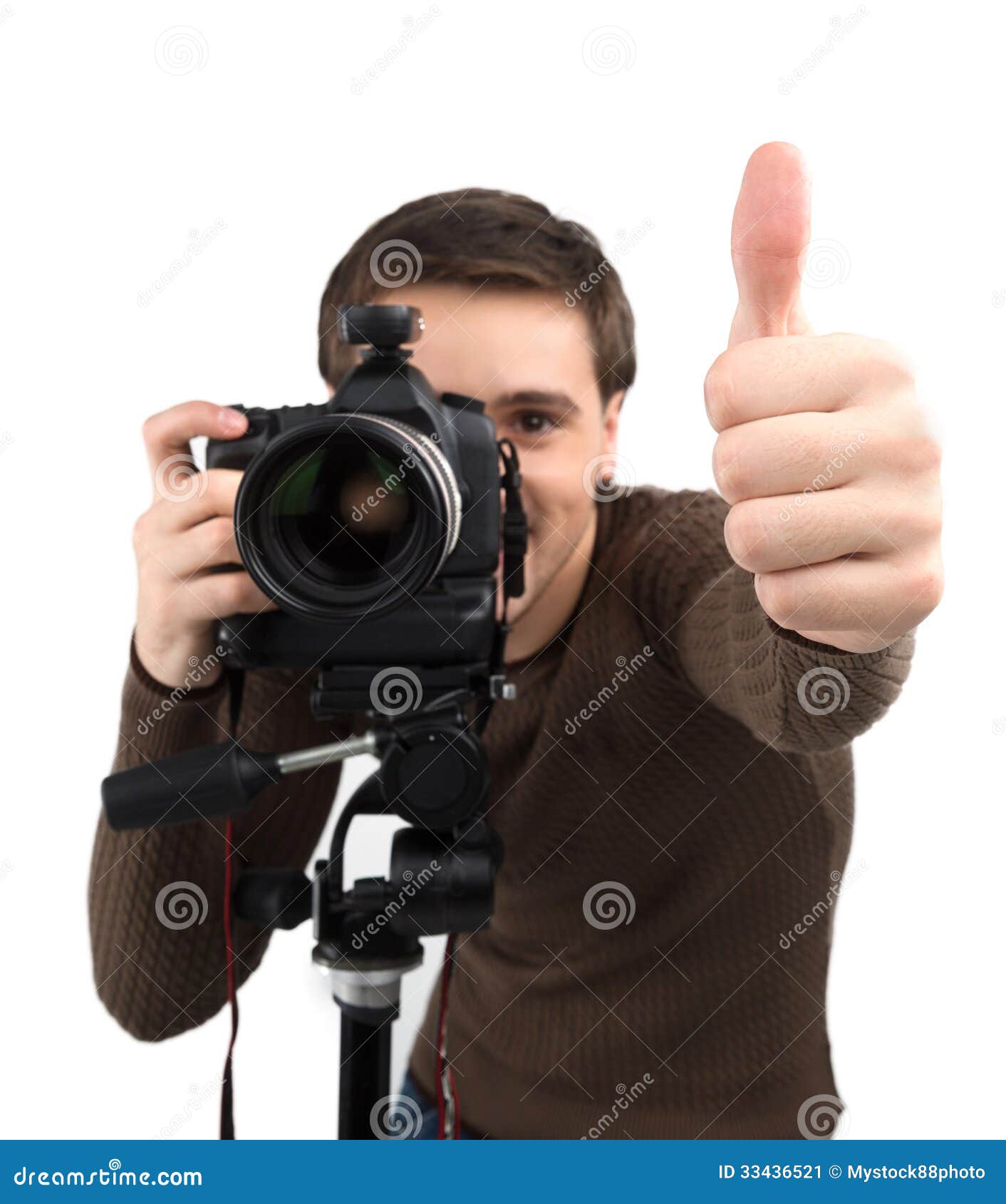 Man with camera. stock image. Image of looking, satisfaction - 33436521
