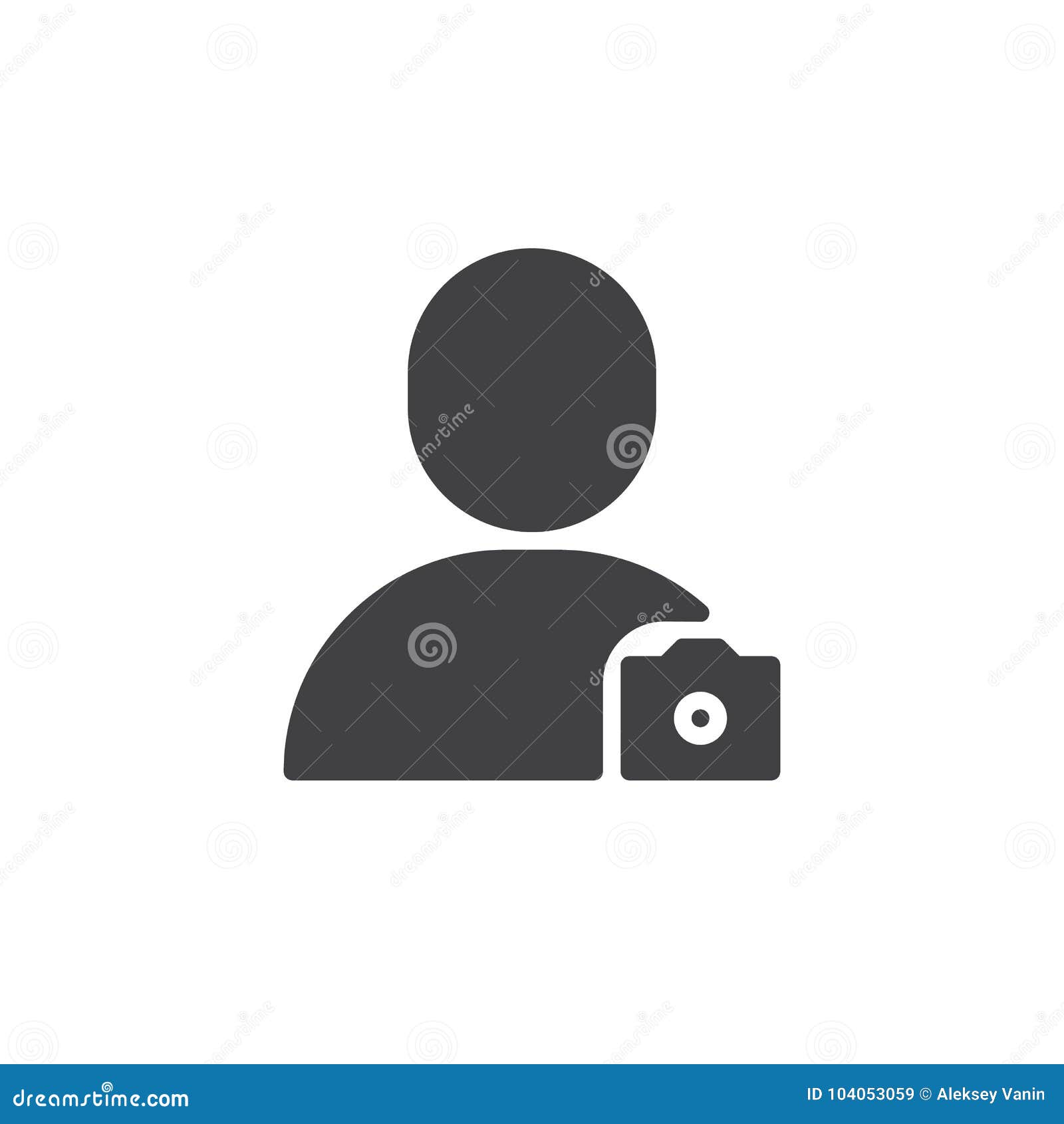 Man and camera icon vector stock vector. Illustration of account ...