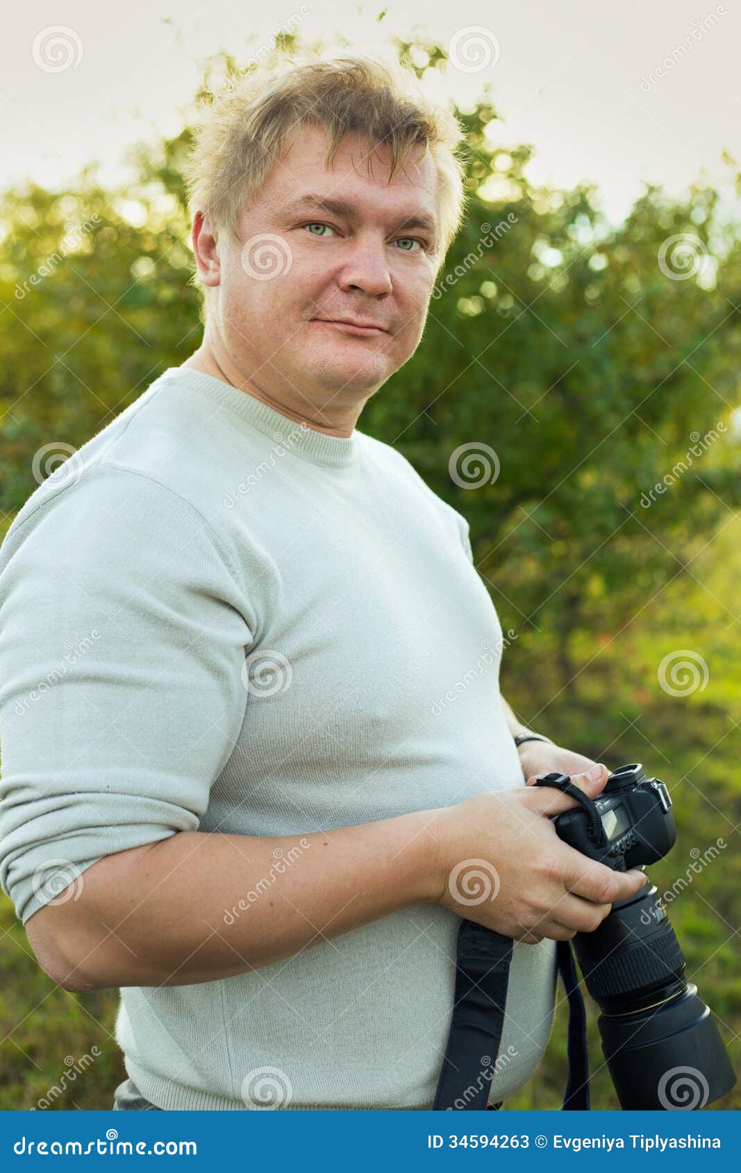 Man with a camera stock image. Image of white, male, young - 34594263