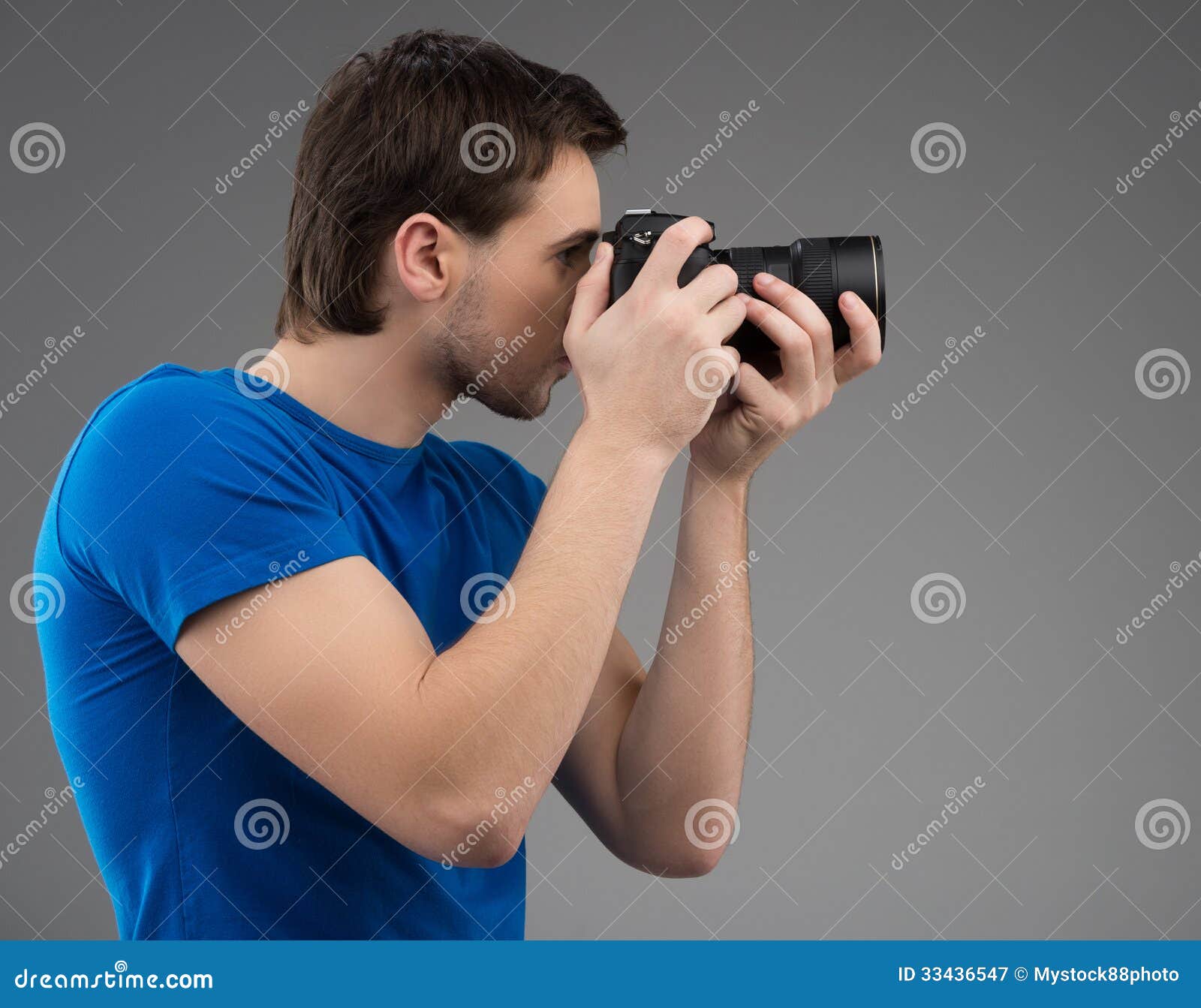 Man with camera. stock image. Image of focus, male, lifestyle - 33436547