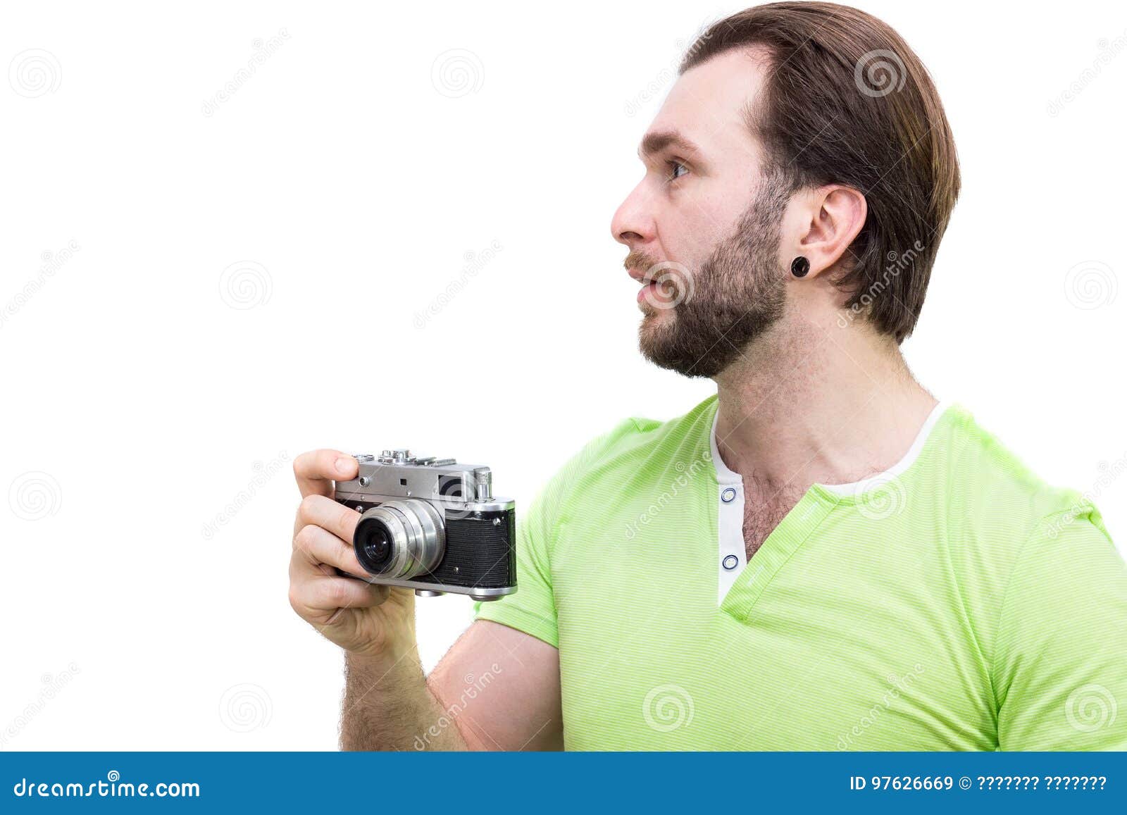Man with camera stock image. Image of handsome, lifestyle - 97626669