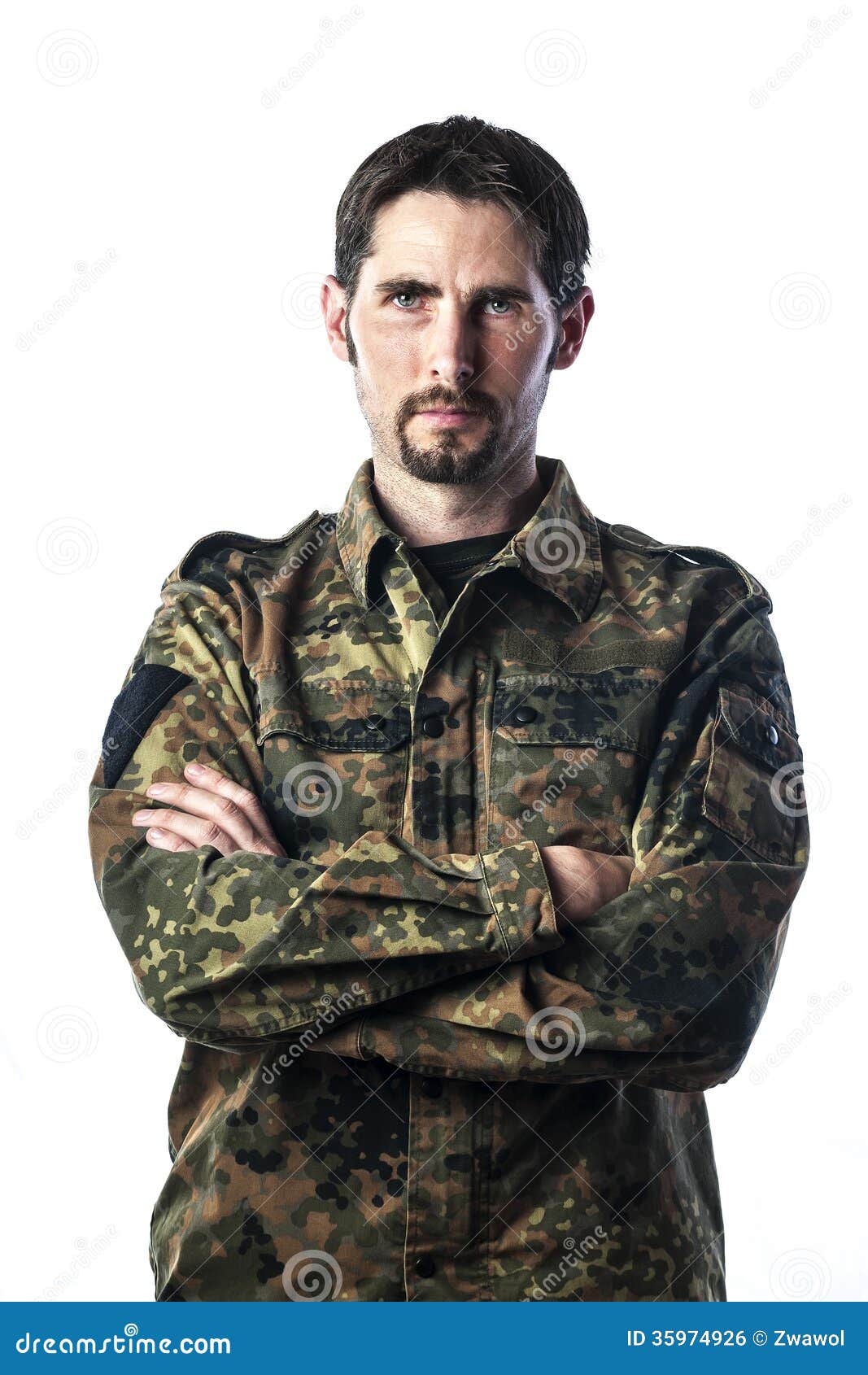 Man with camouflage stock photo. Image of self, navy - 35974926