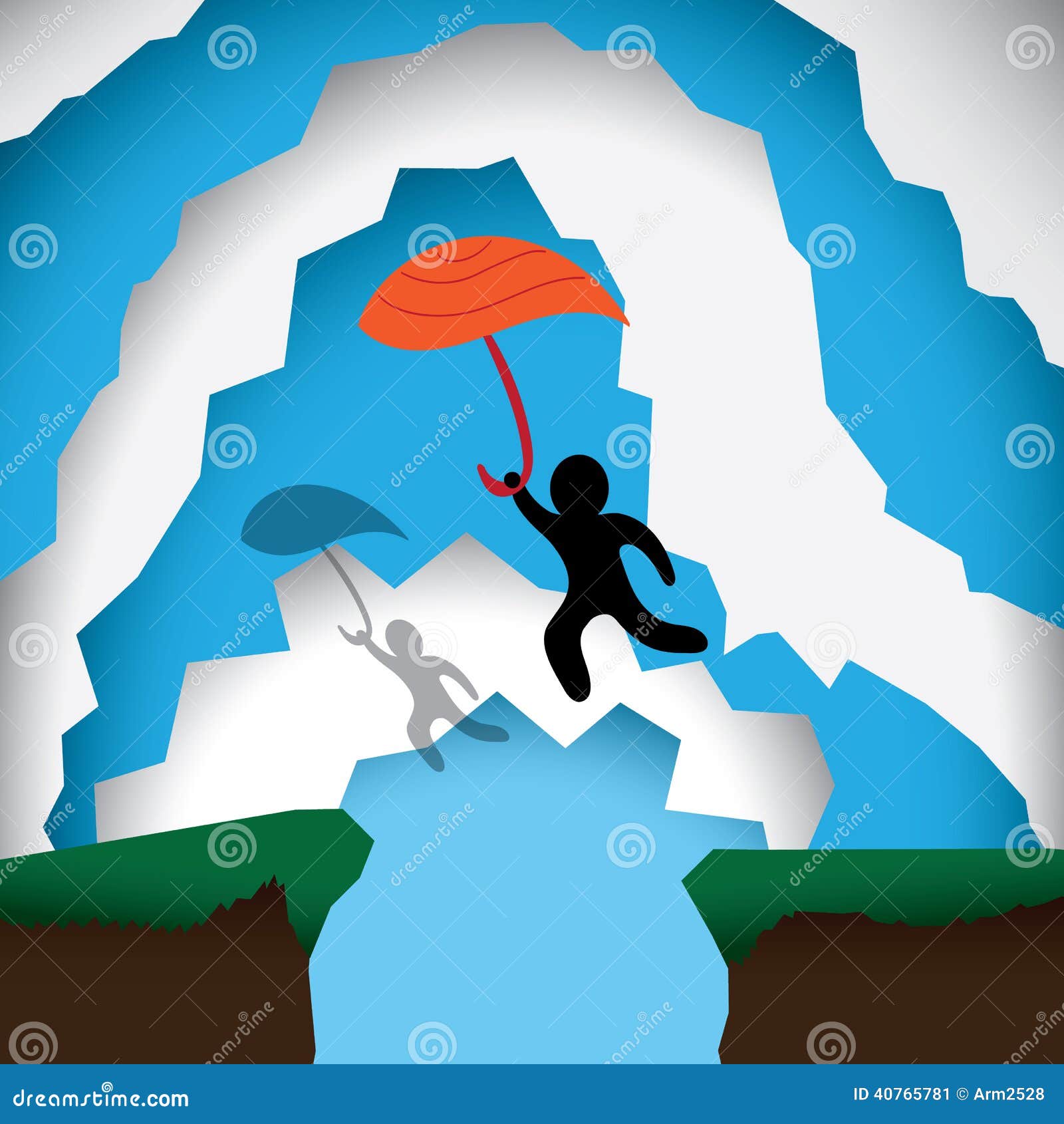 Man can fly stock vector. Illustration of creative, trendy - 40765781