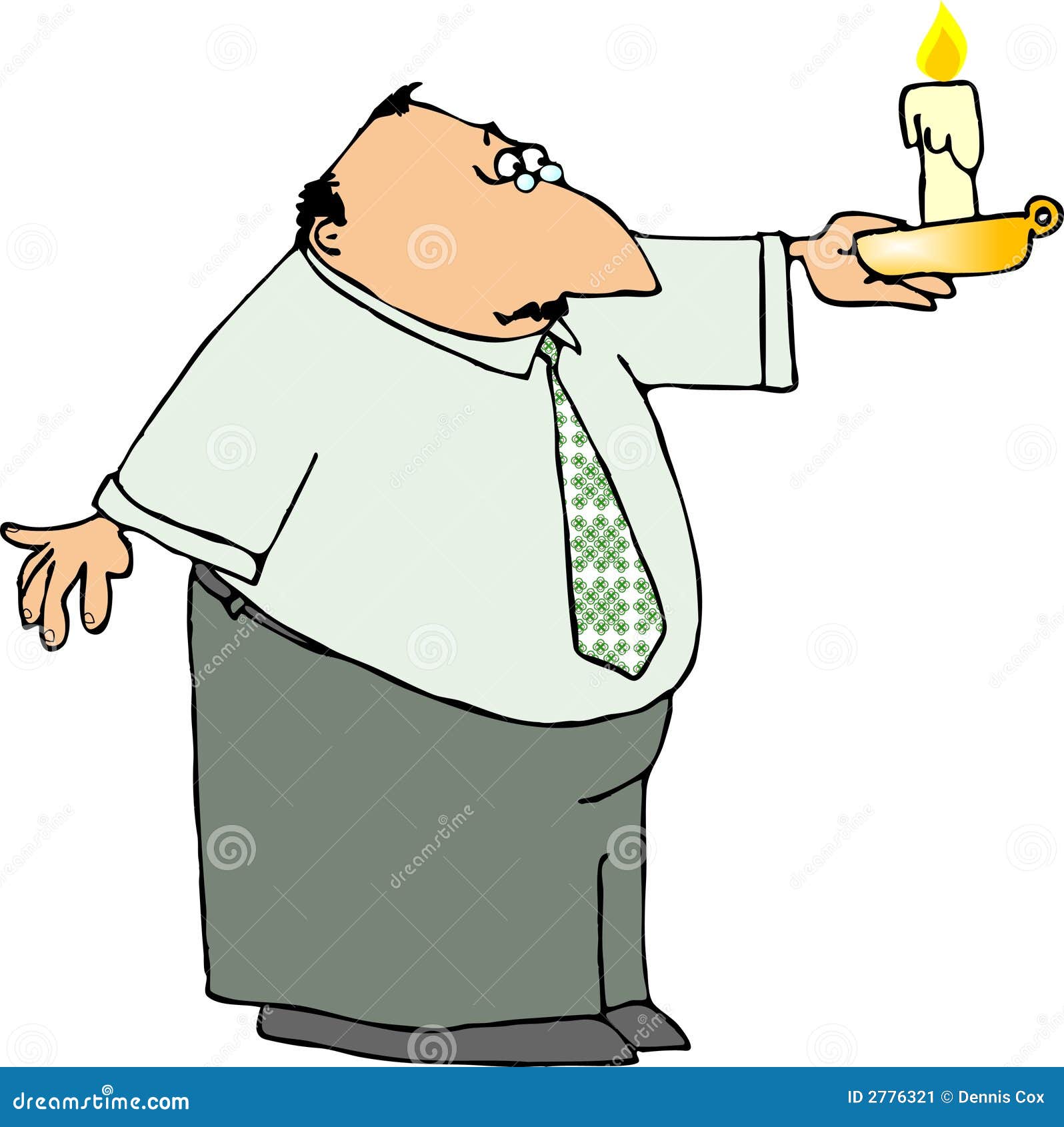 Man with a Candle stock illustration. Illustration of candle - 2776321