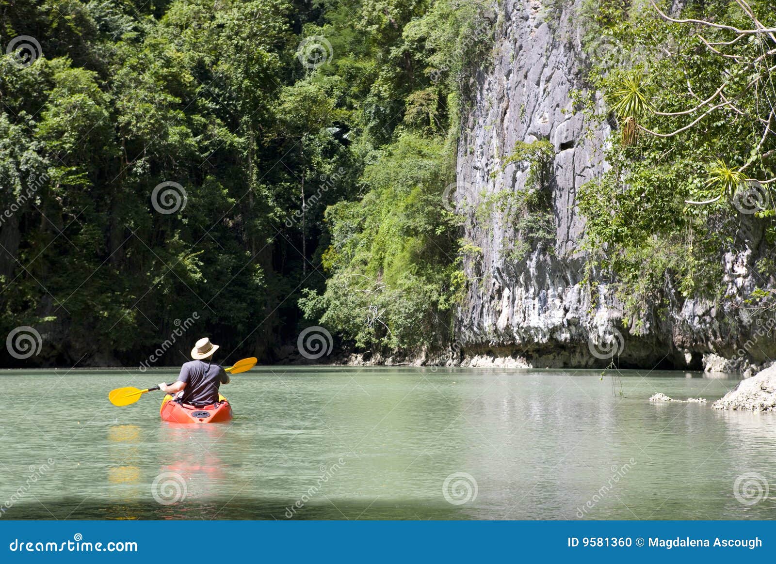 Man on a canoe stock photo. Image of lifestyle, exercise - 9581360