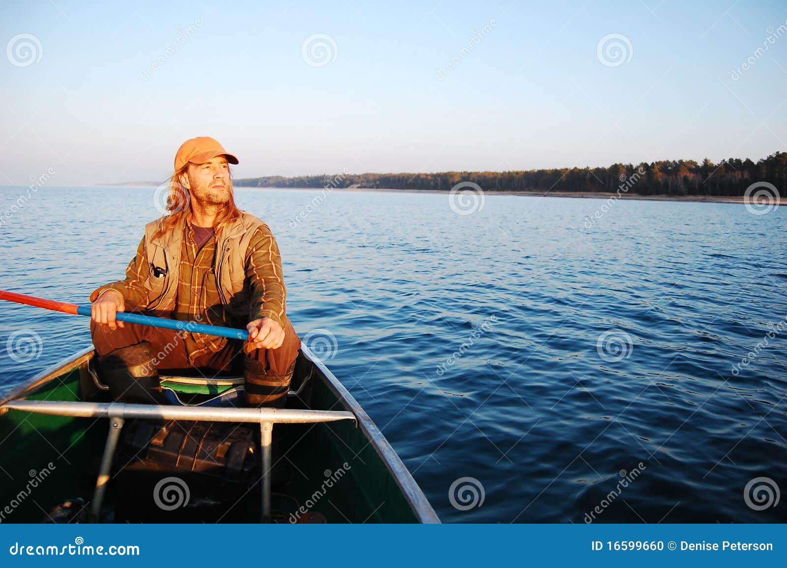 Man Canoeing stock photo. Image of paddle, outdoors, season - 16599660