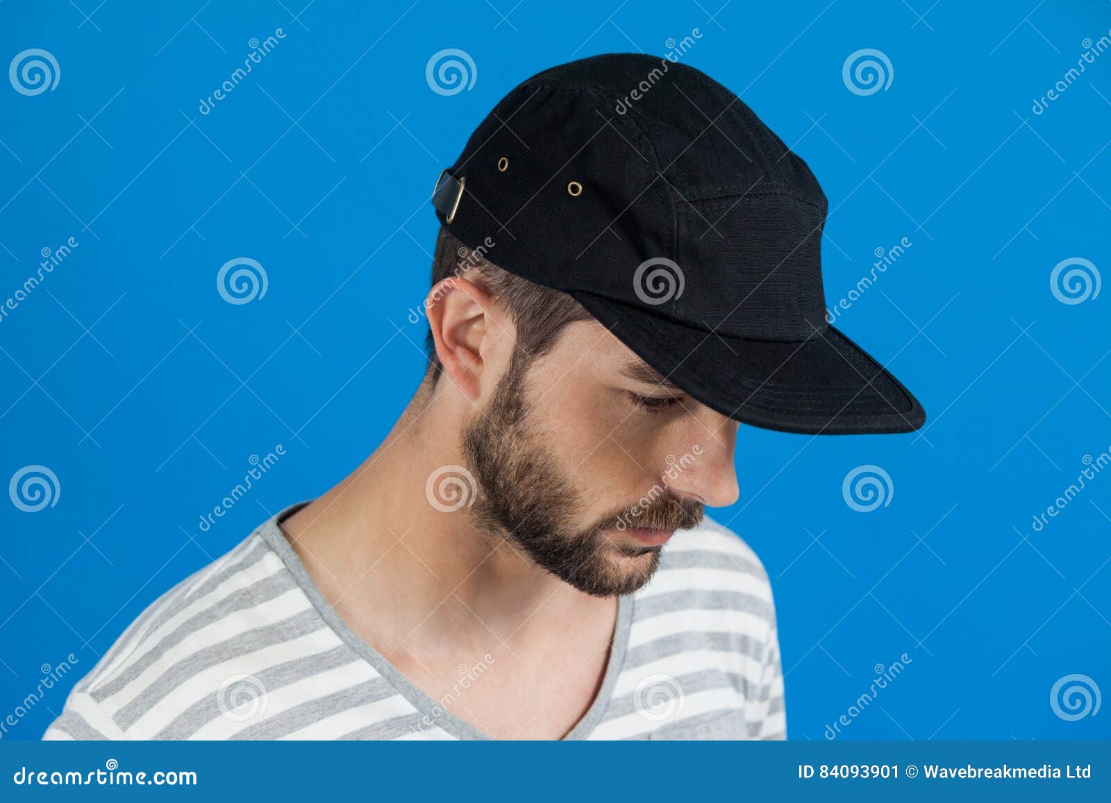 Man in cap stock image. Image of clothing, background - 84093901