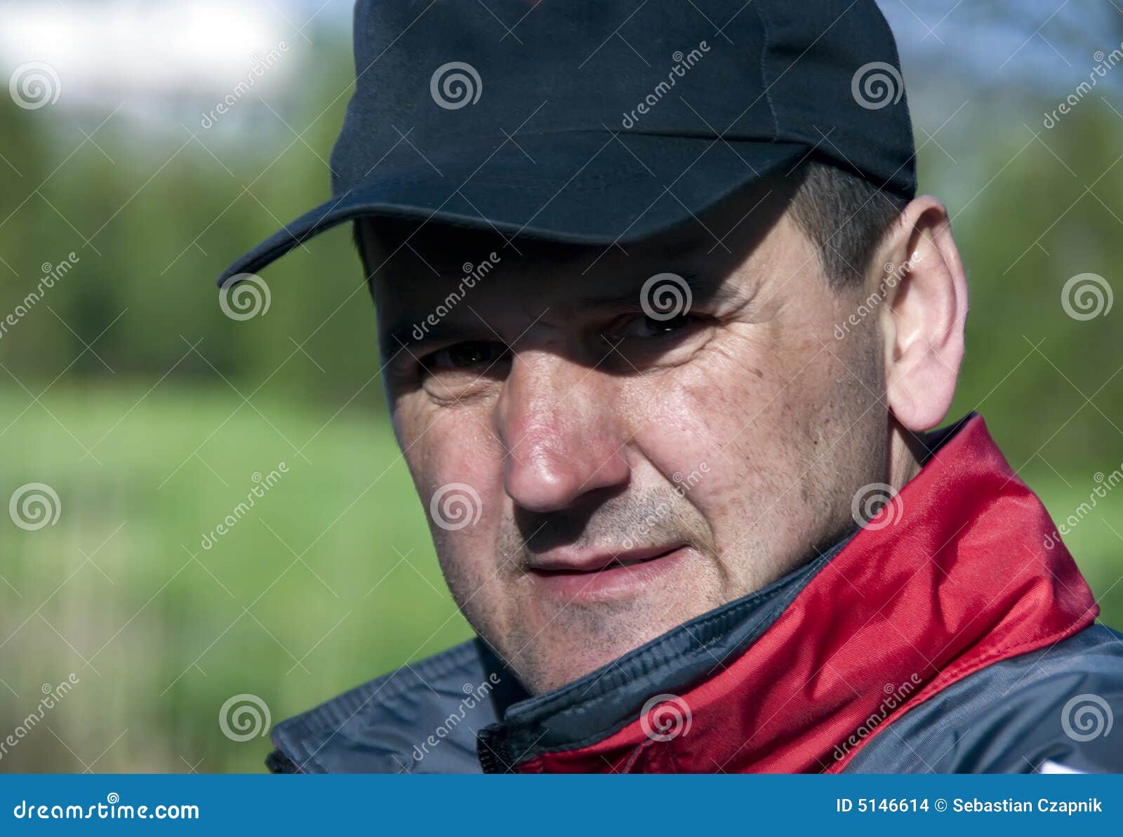 Man in a cap portrait stock photo. Image of serious, angry - 5146614