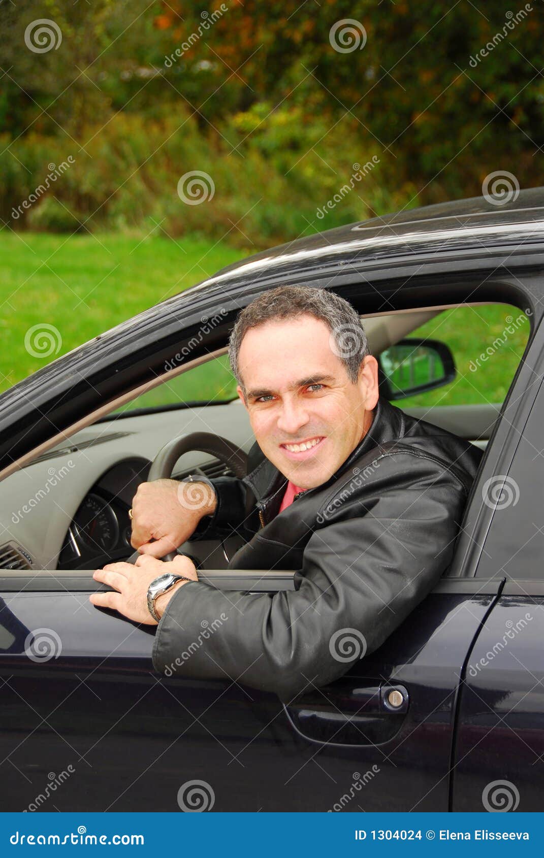 Man in car stock photo. Image of transport, drive, auto - 1304024
