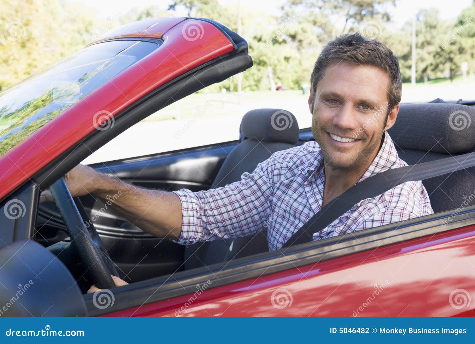 Man in car stock photo. Image of smiling, handsome, open - 5046482