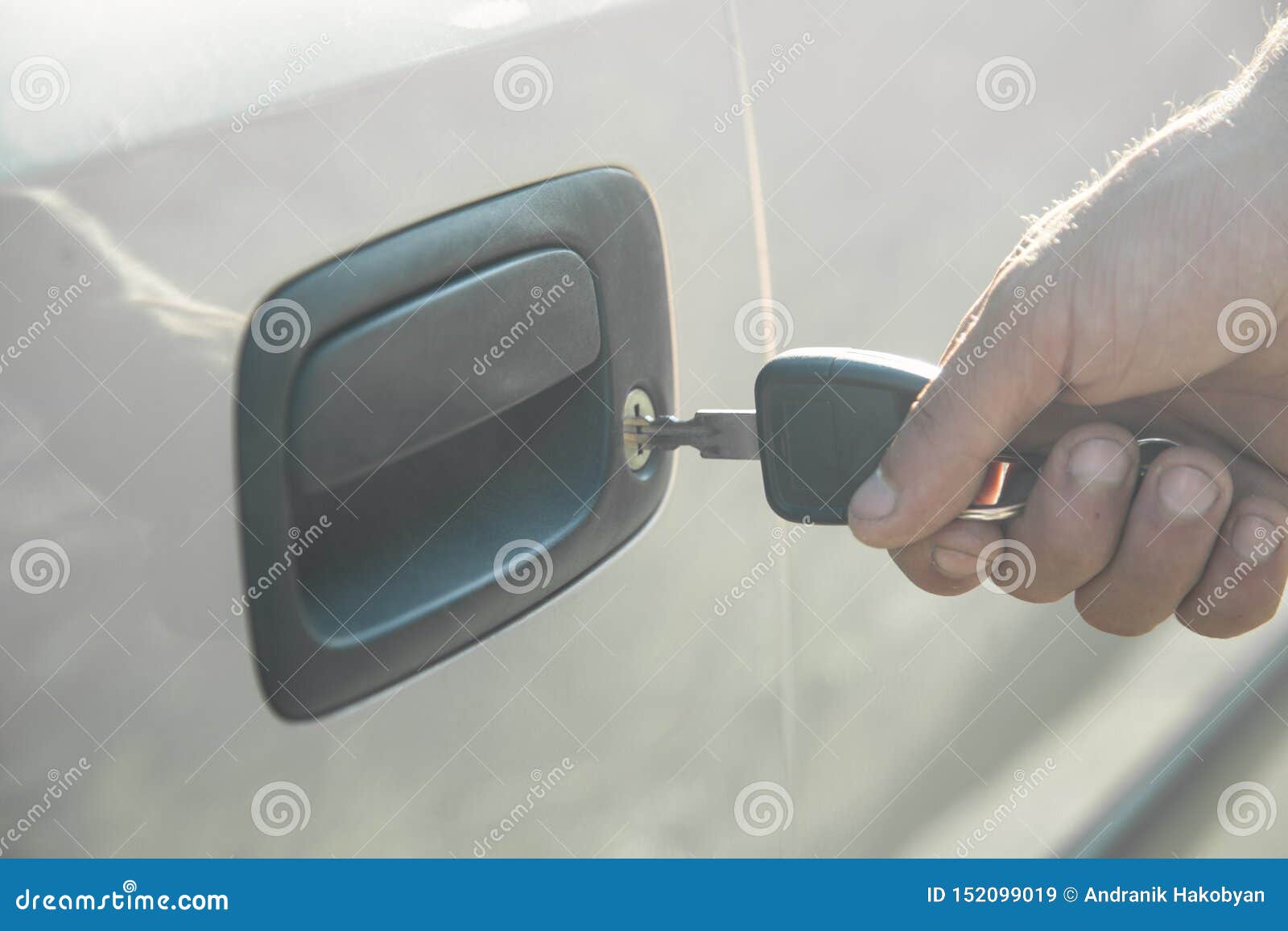 Man with Car Key. Opening Car Door Stock Image - Image of open, people ...