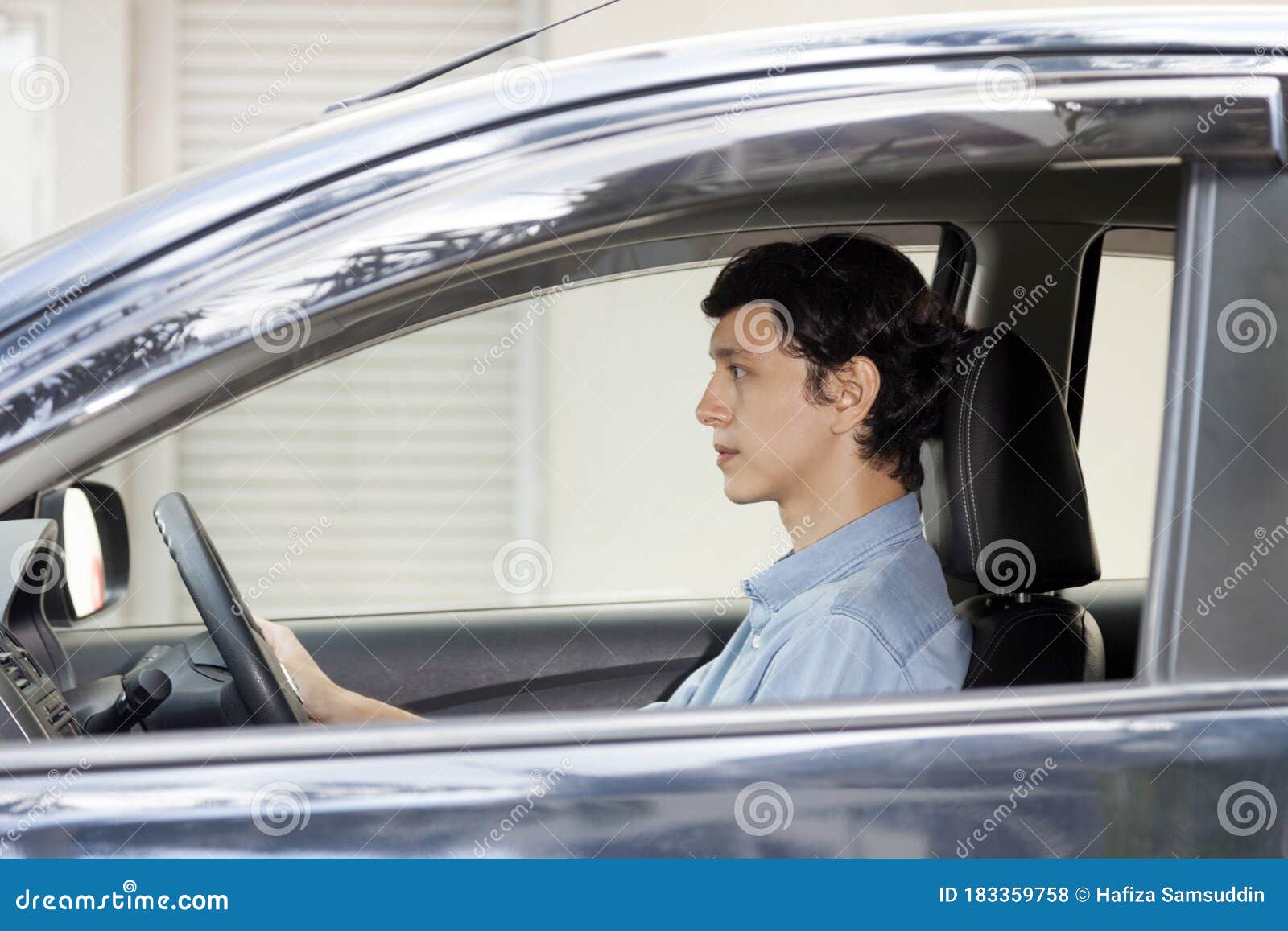 Man in a car. Modern life stock photo. Image of vehicle - 183359758