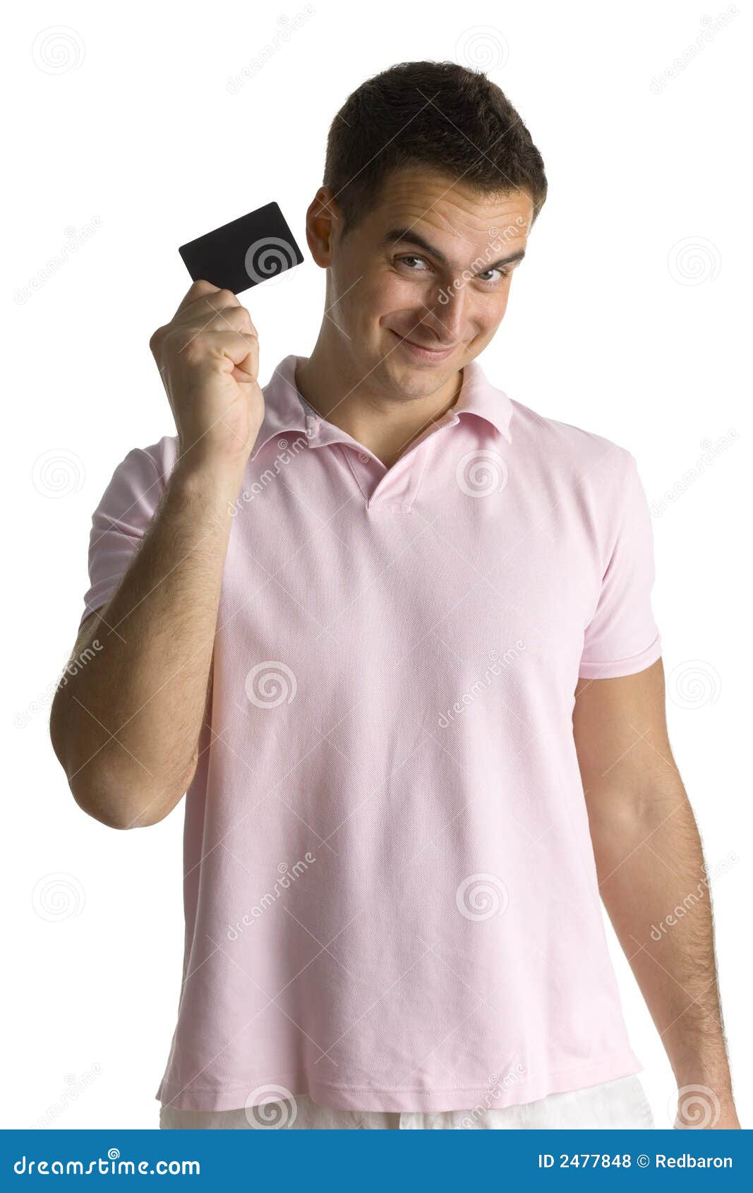 Man with card stock photo. Image of neglige, gold, credit - 2477848