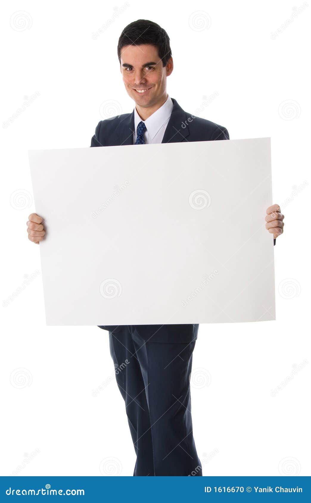 Man with cardboard stock photo. Image of information, show - 1616670