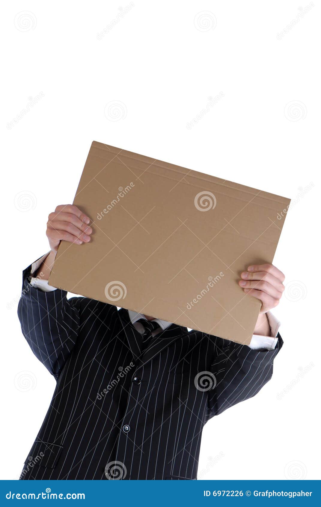 Man and cardboard stock photo. Image of announcement, information - 6972226