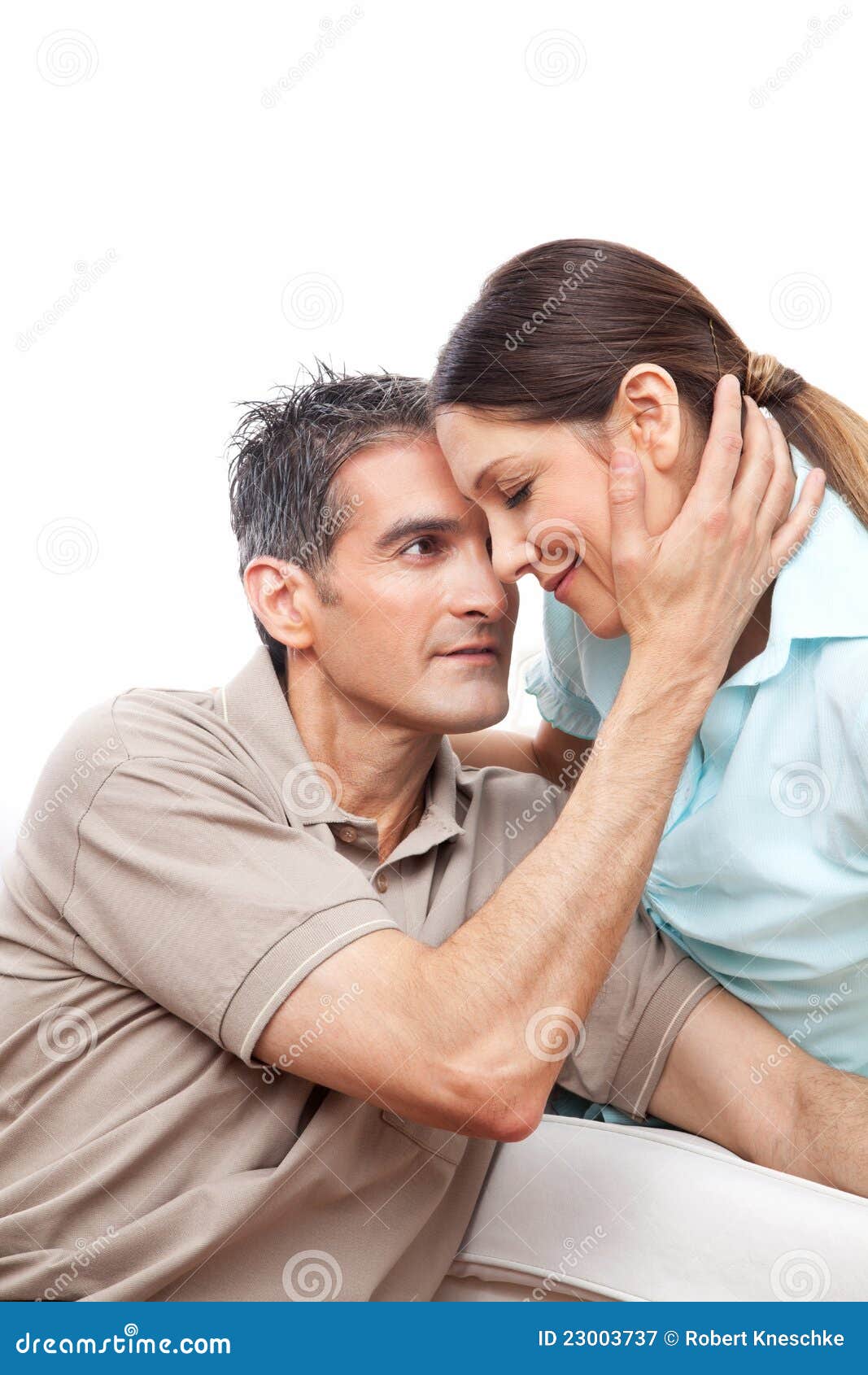Man caressing woman stock image. Image of retired, hand - 23003737
