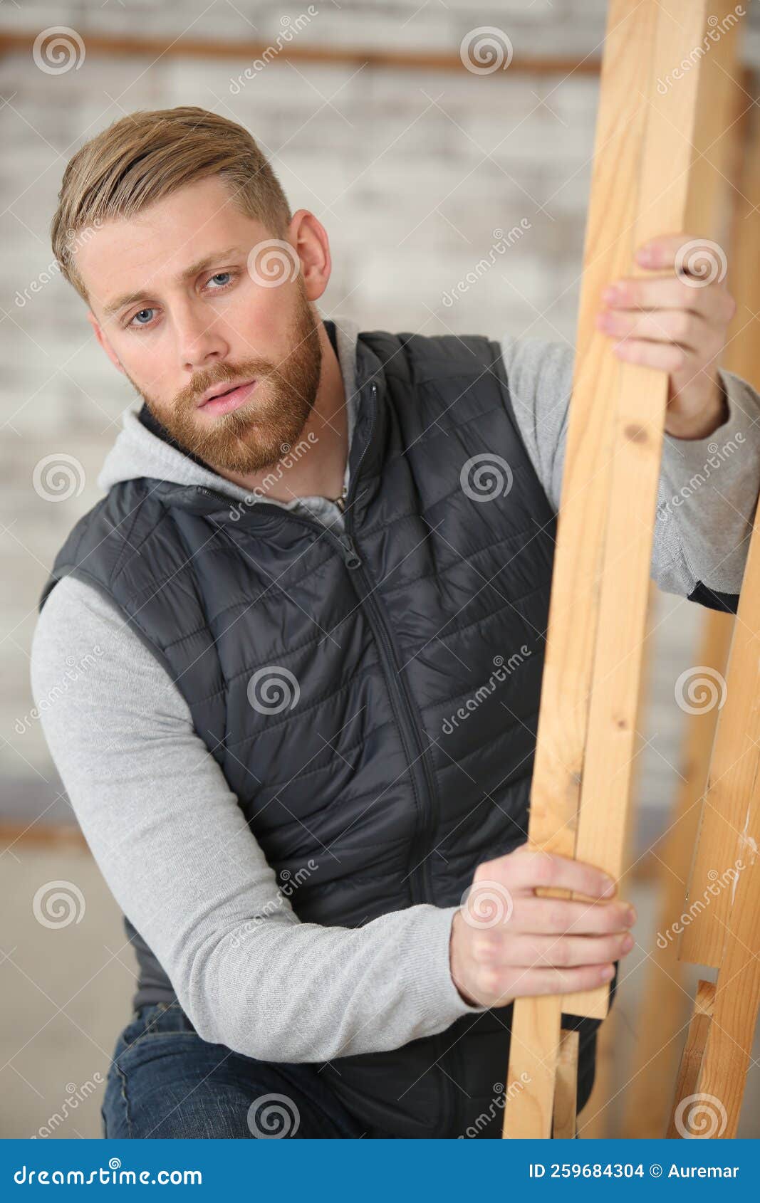 Man Carpenter Working in Workshop Stock Photo - Image of machine ...