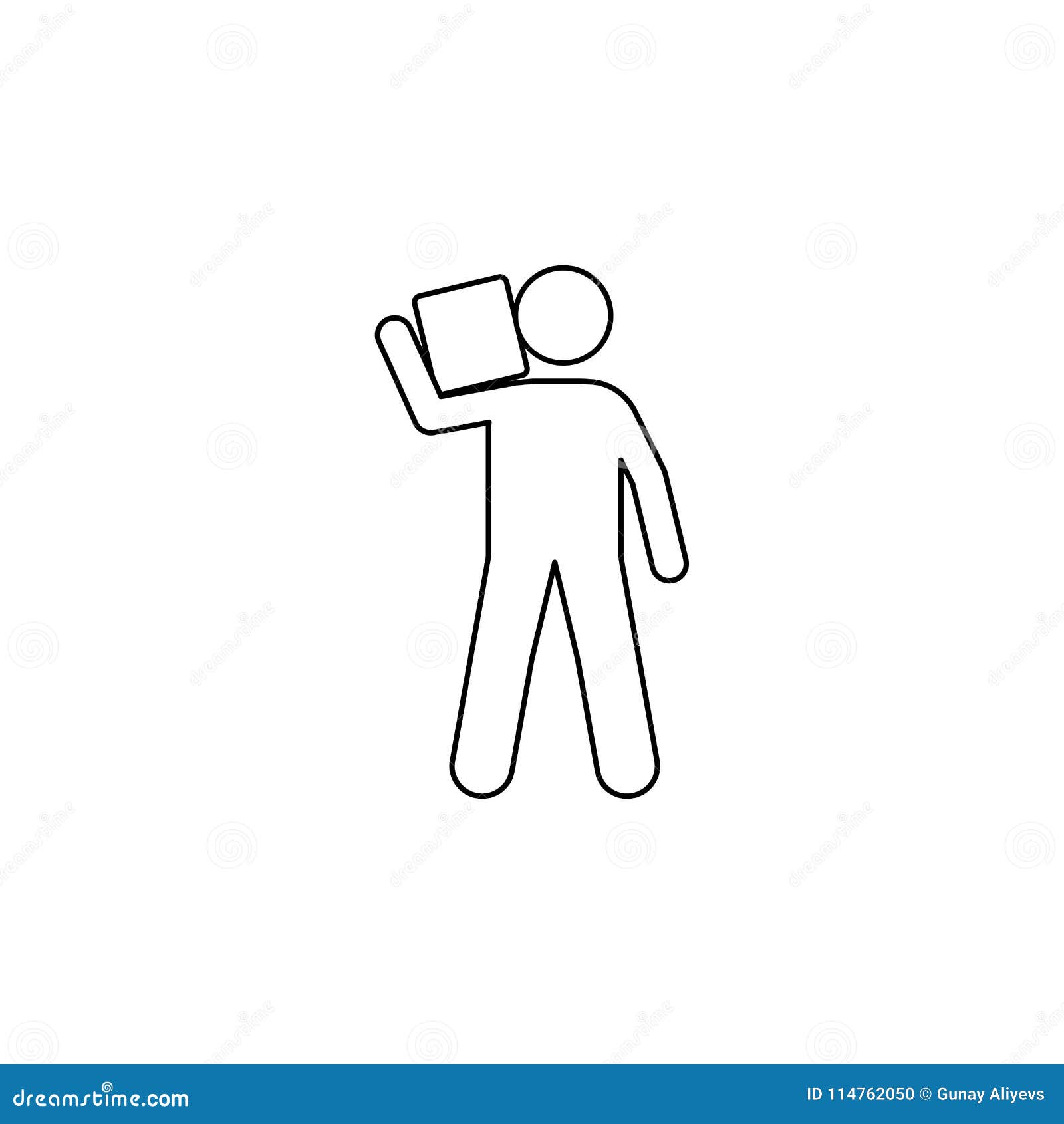 A Man Carries a Box on His Shoulder Icon. Element of Man Carries a Box ... A Man Carries a Box on His Shoulder Icon. Element of Man Carries a Box ...