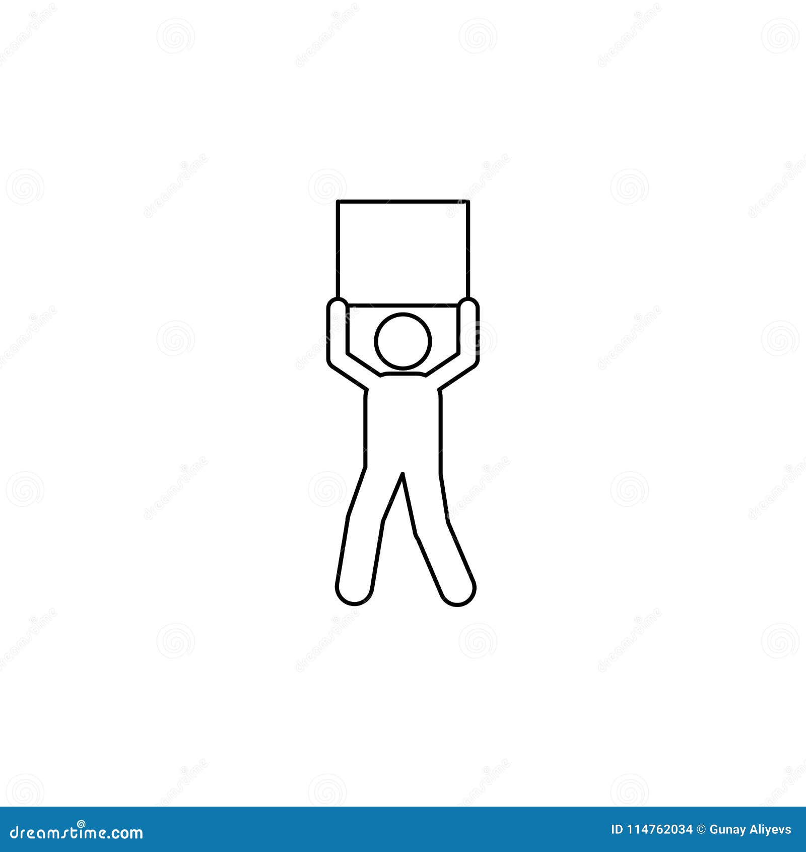 A Man Carries a Box Overhead Icon. Element of Man Carries a Box ... A Man Carries a Box Overhead Icon. Element of Man Carries a Box ...