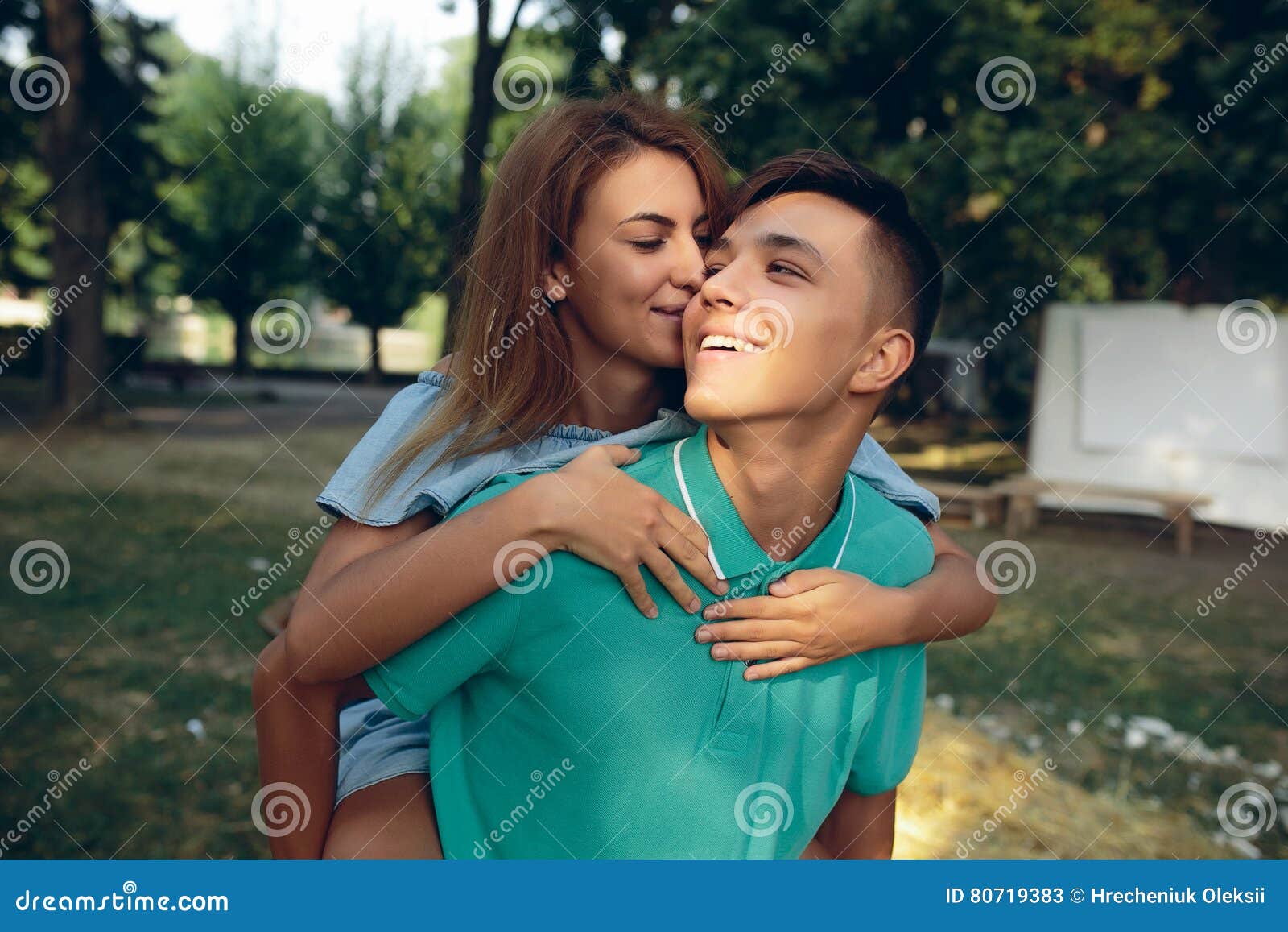 Man Carries A Girl On His Back Stock Image Image Of City Love 80719383