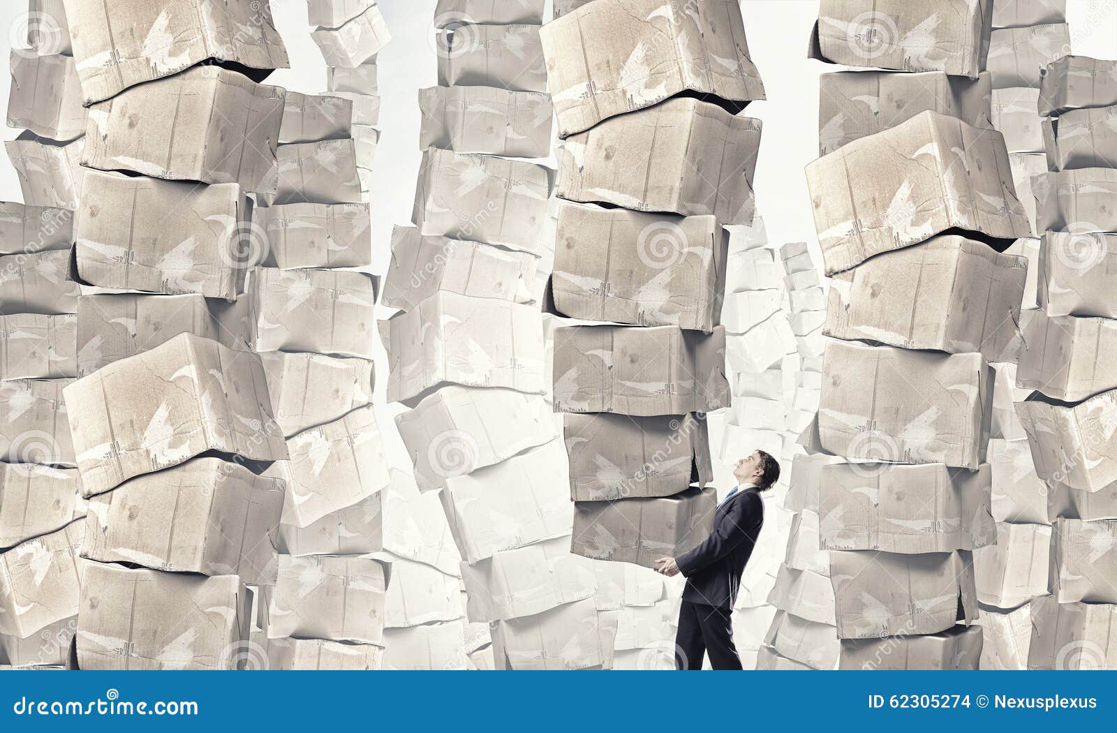 Man carry carton boxes stock photo. Image of manager - 62305274