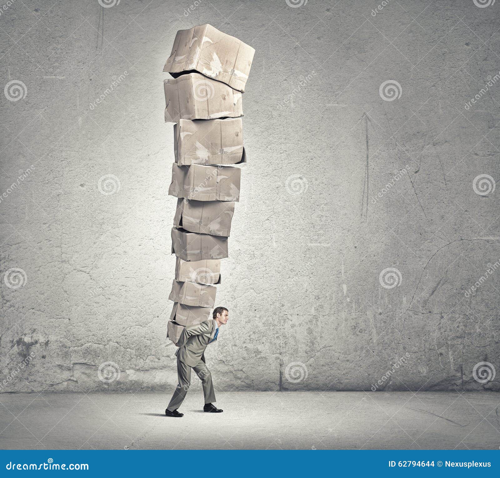 Man carry carton boxes stock photo. Image of delivery - 62794644