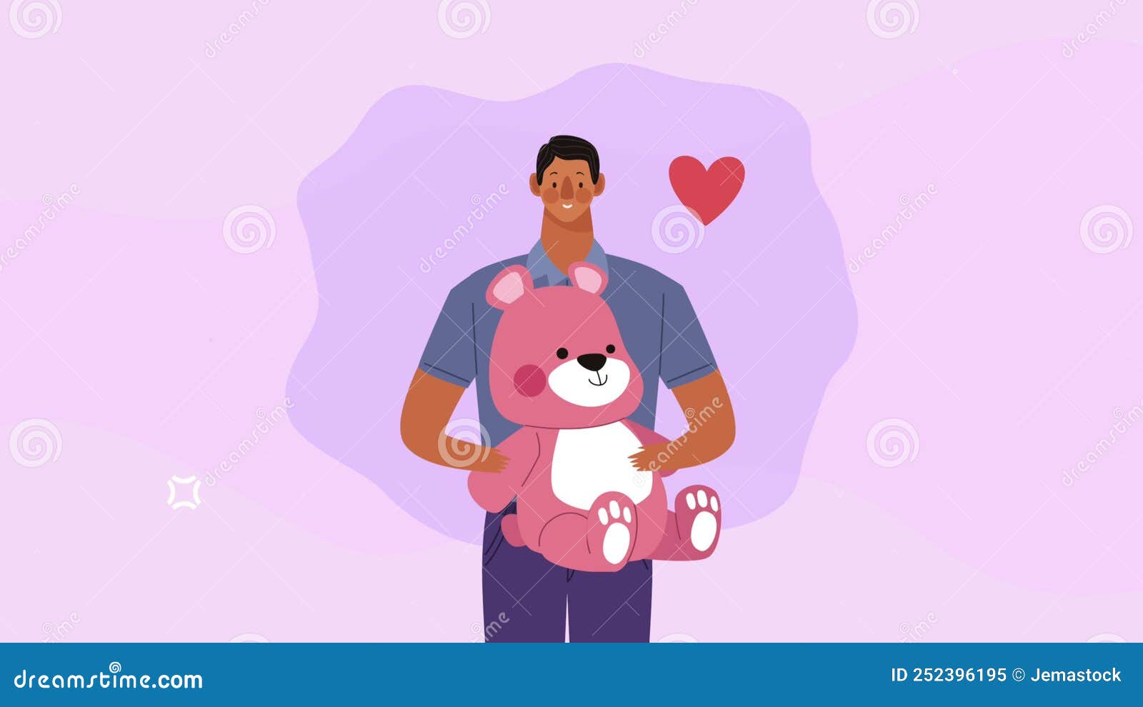 Man Carrying Bear Teddy Animation Stock Video - Video of colorful ...