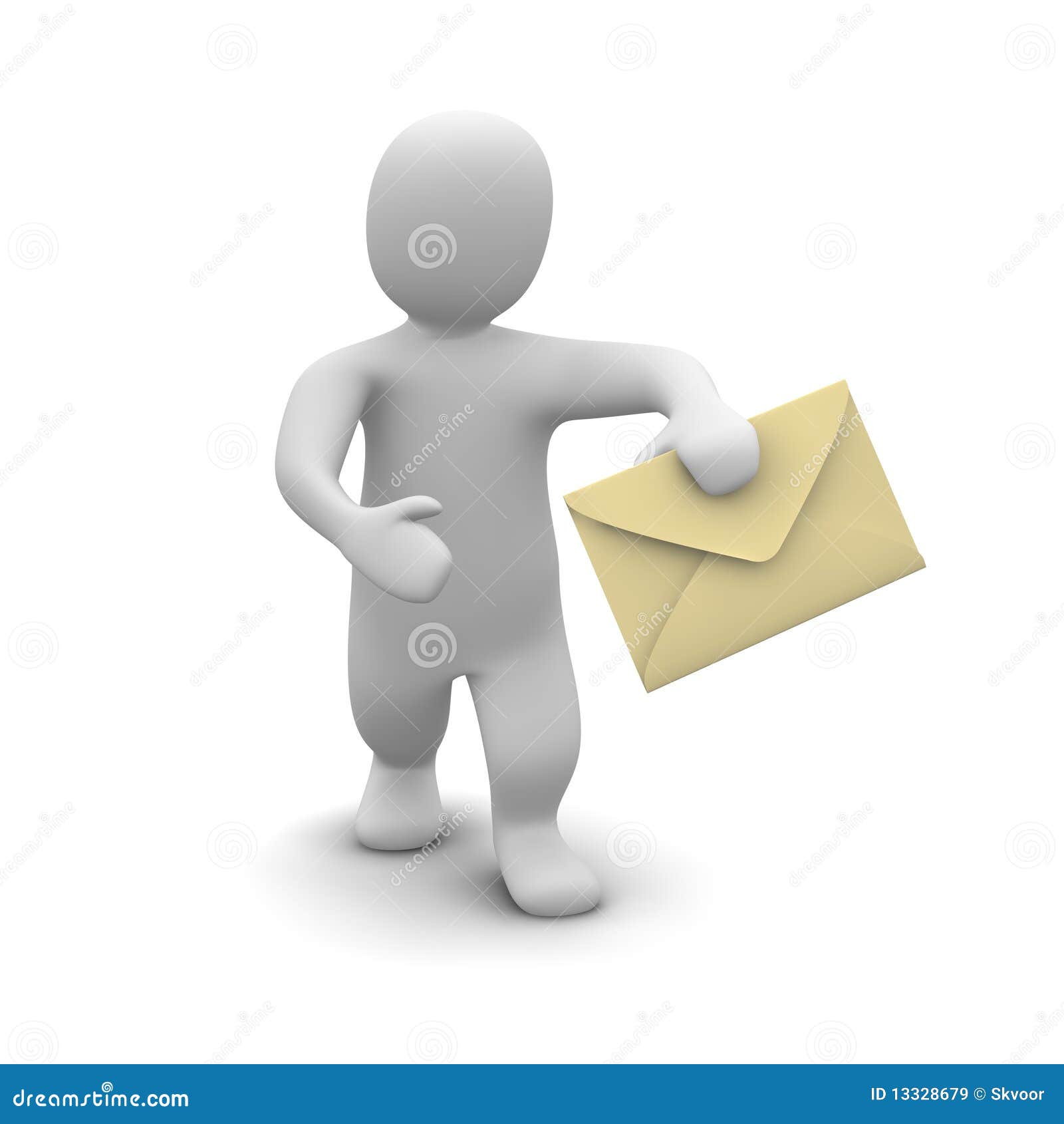 Man Carrying Letter Royalty-Free Illustration | CartoonDealer.com #13328679