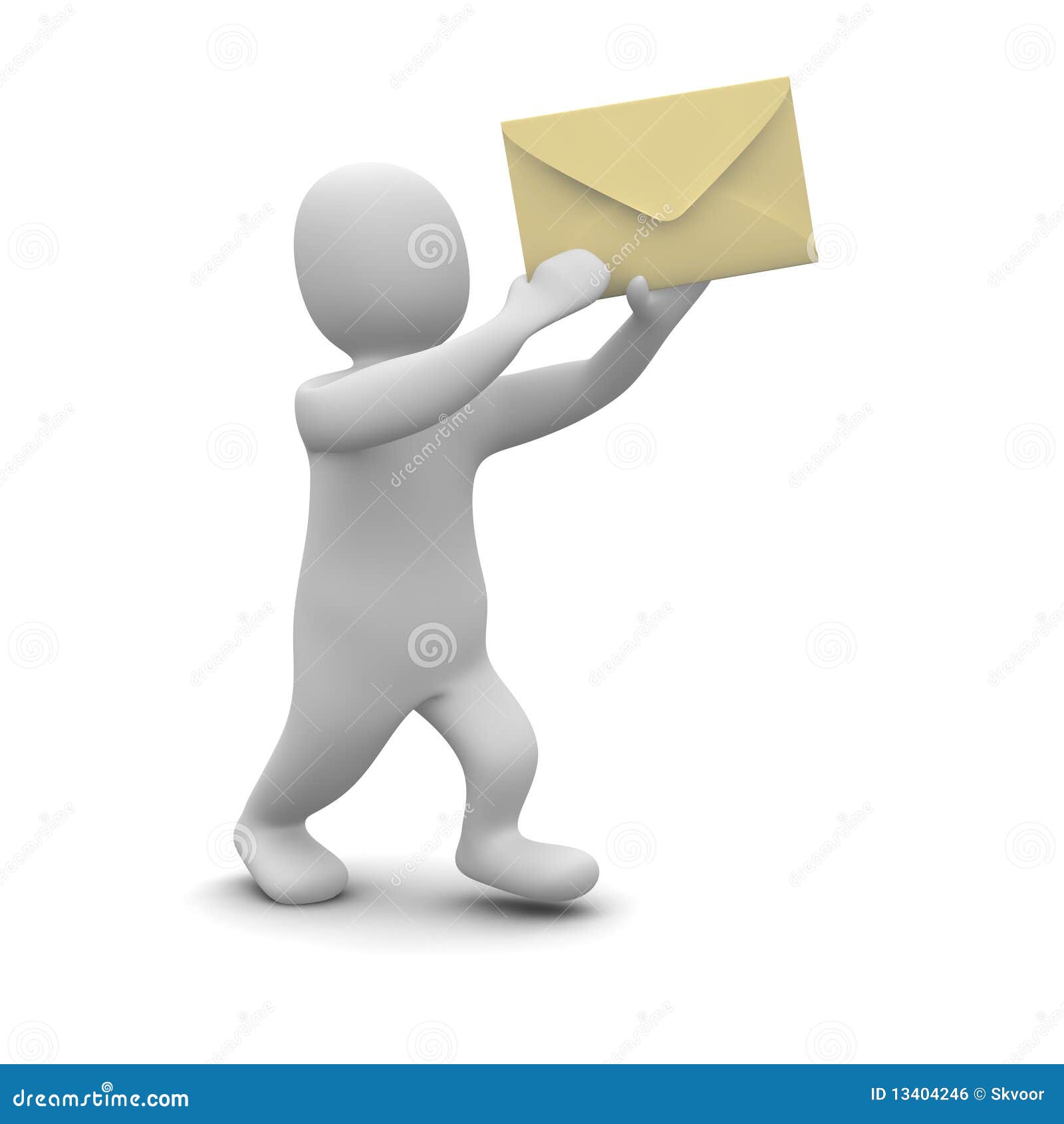 Man carrying letter stock illustration. Illustration of carrier - 13404246
