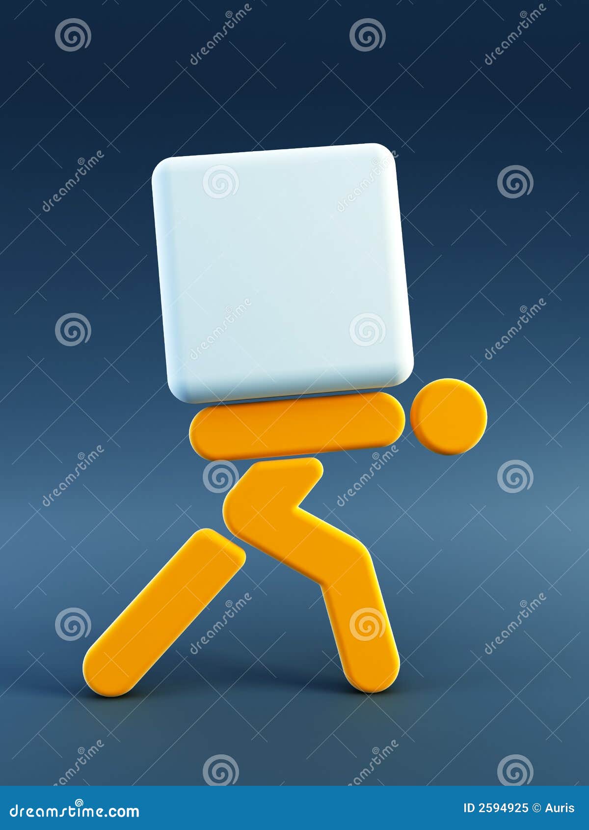 Man carrying the load stock illustration. Illustration of metaphor ...