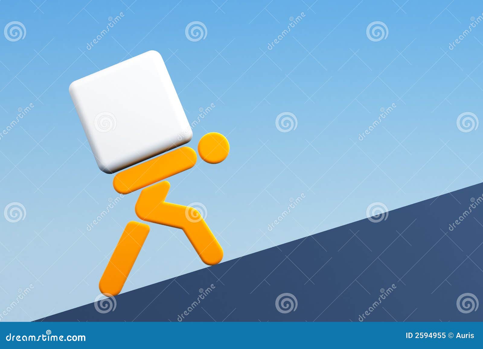 Man carrying the load stock illustration. Illustration of conveyance ...