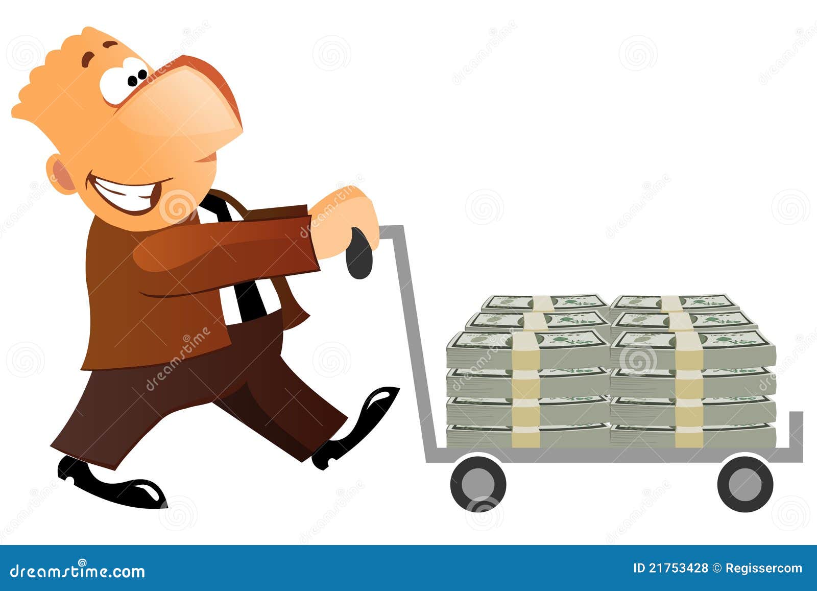 Man carrying money stock illustration. Illustration of economy - 21753428