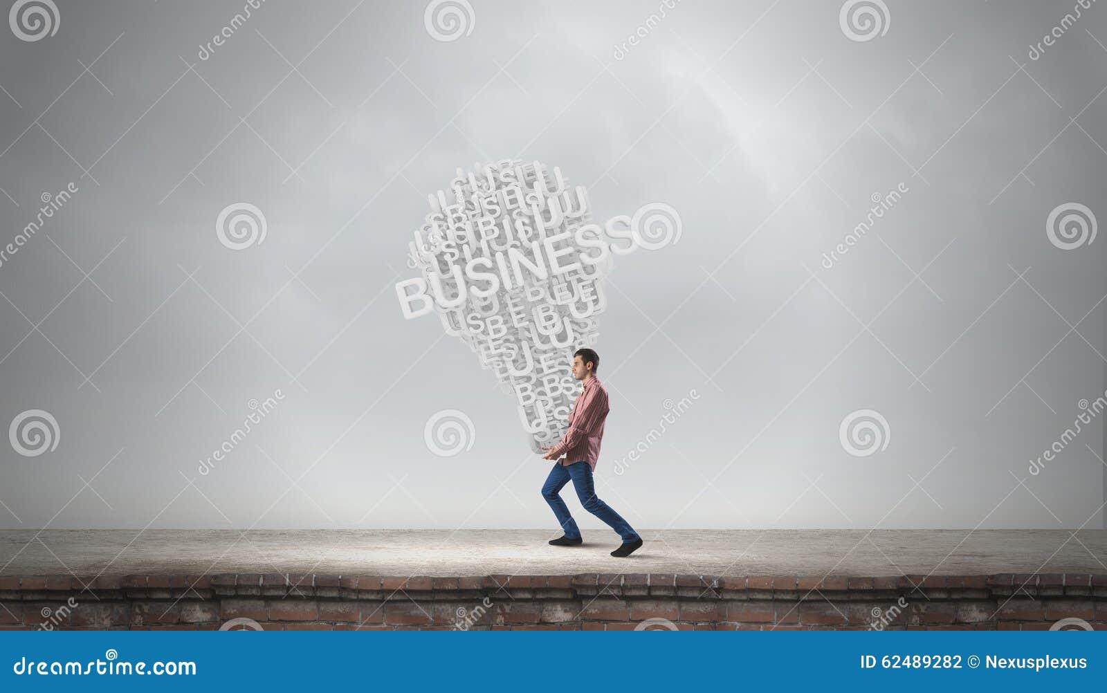 Man carrying out idea stock photo. Image of close, inspiration - 62489282