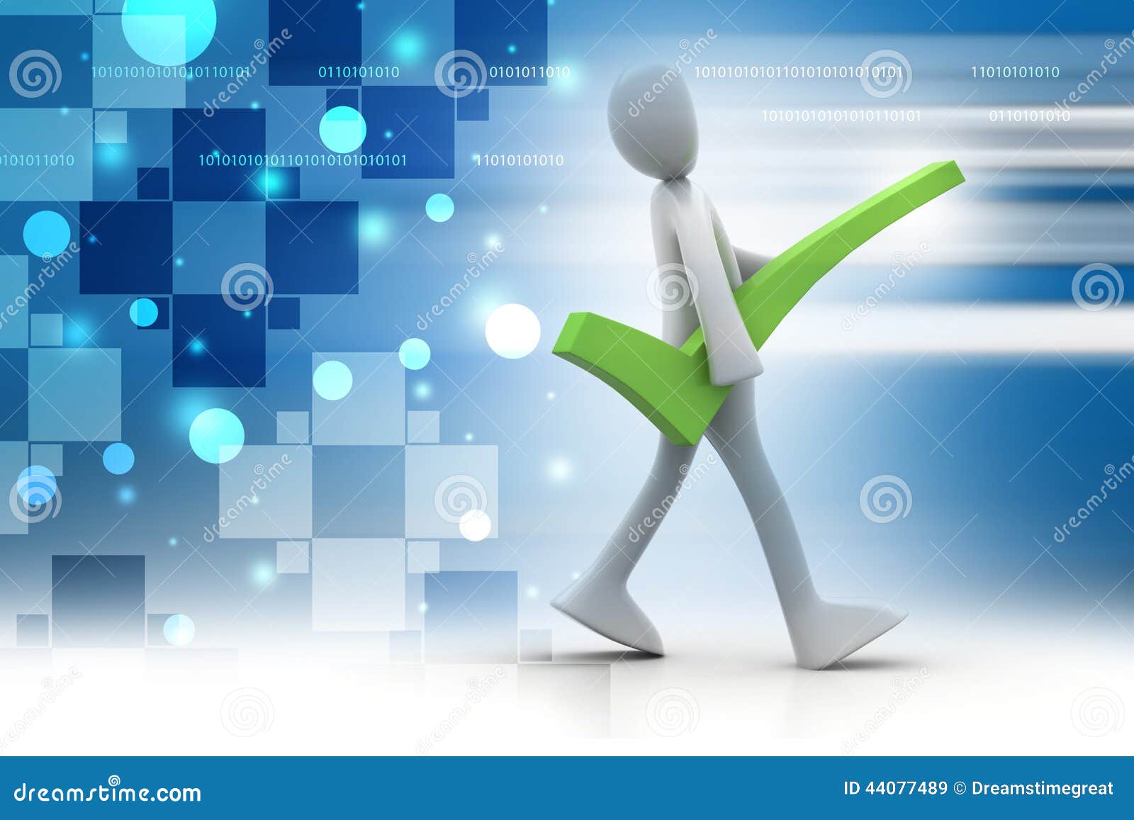 Man Carrying the Right Mark Stock Illustration - Illustration of model ...