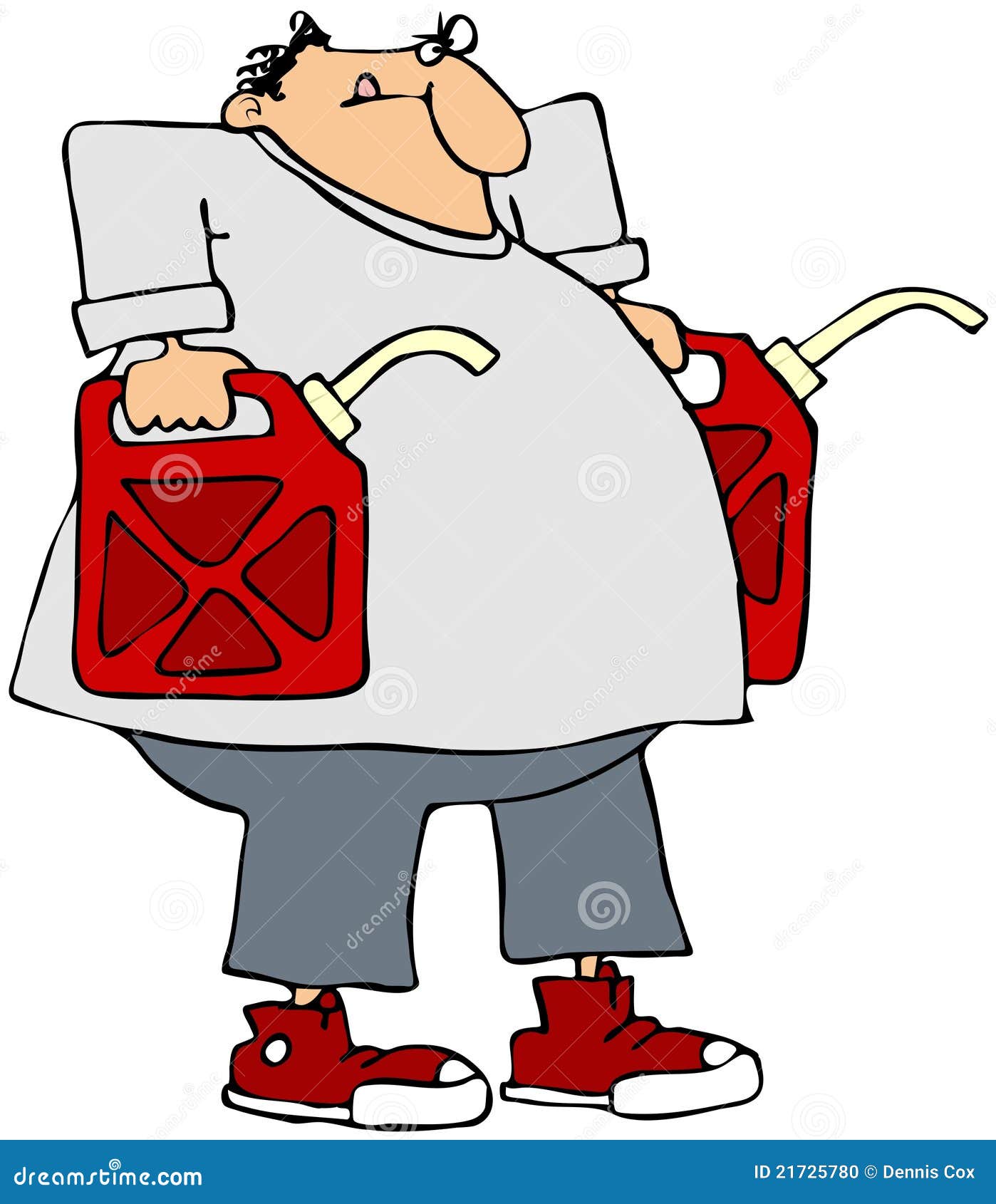 Gasoline Can With Spout And Pouring Petrol Drop. Orange Fuel Jerrycan ...