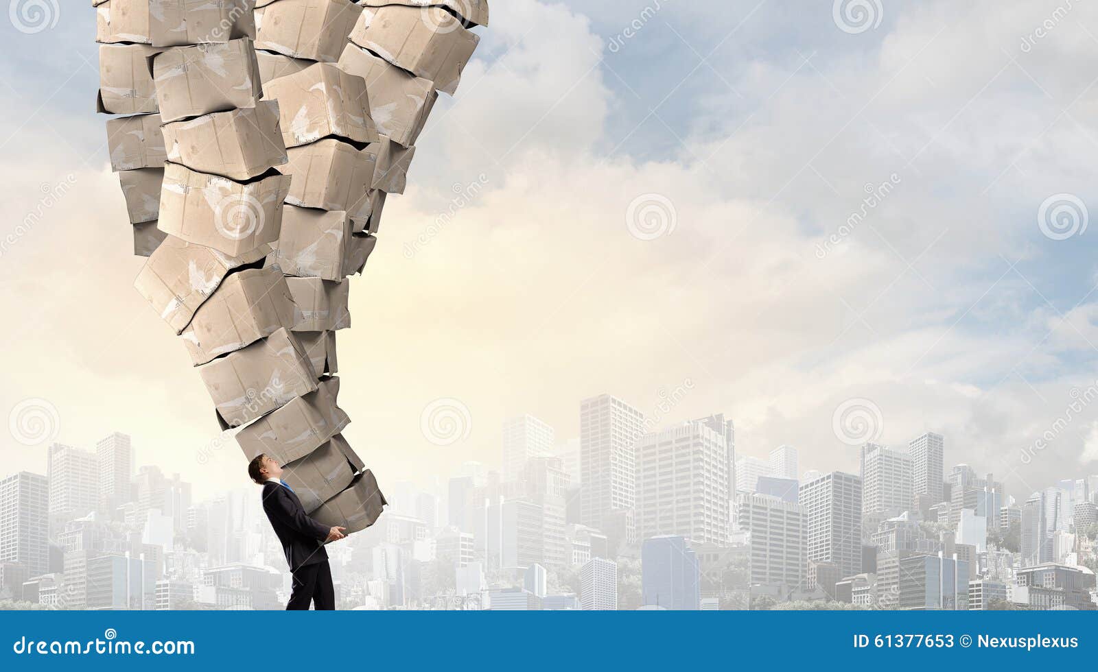 Man with carton boxes stock image. Image of carry, deliver - 61377653