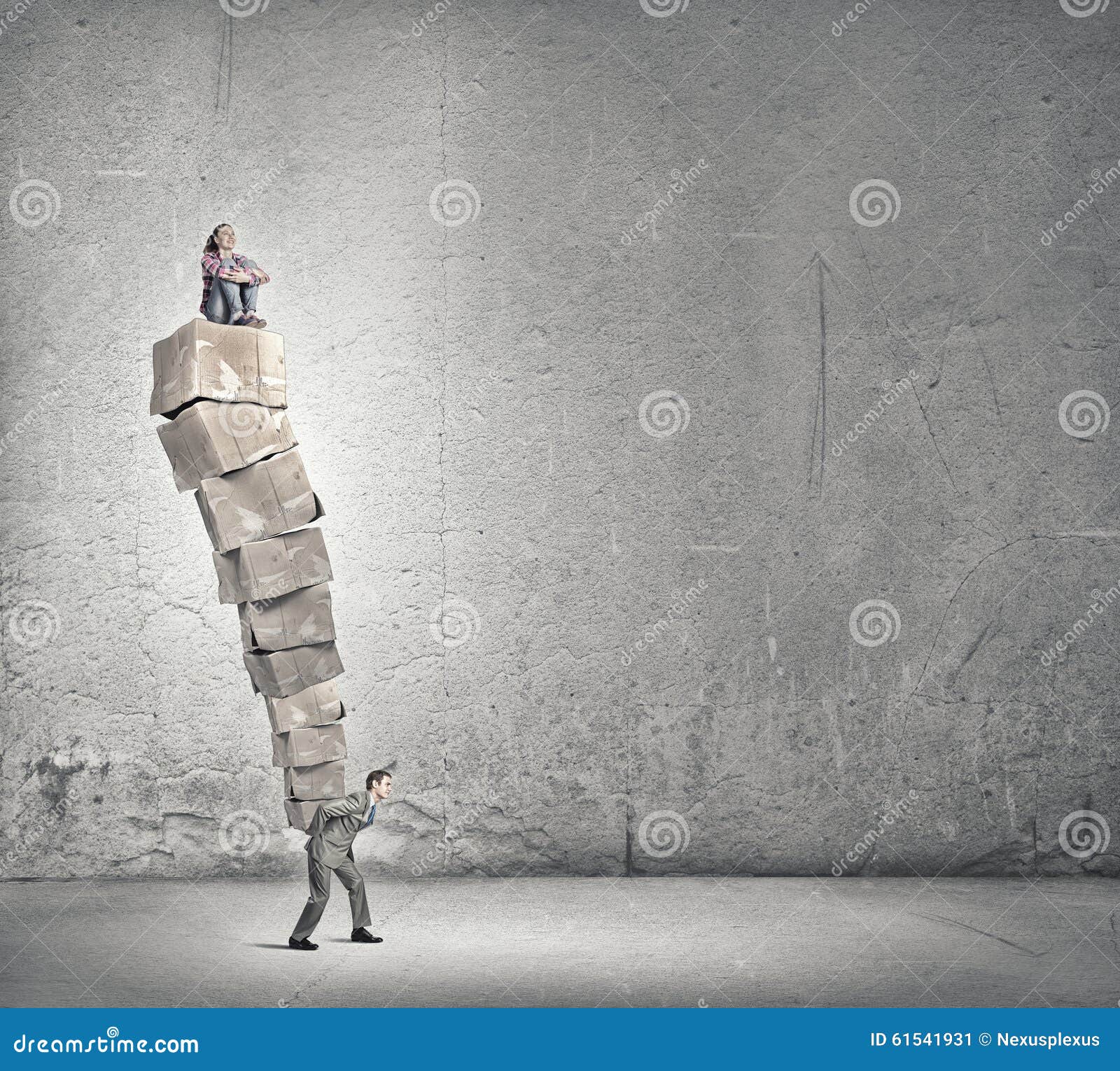 Man with carton boxes stock image. Image of caucasian - 61541931