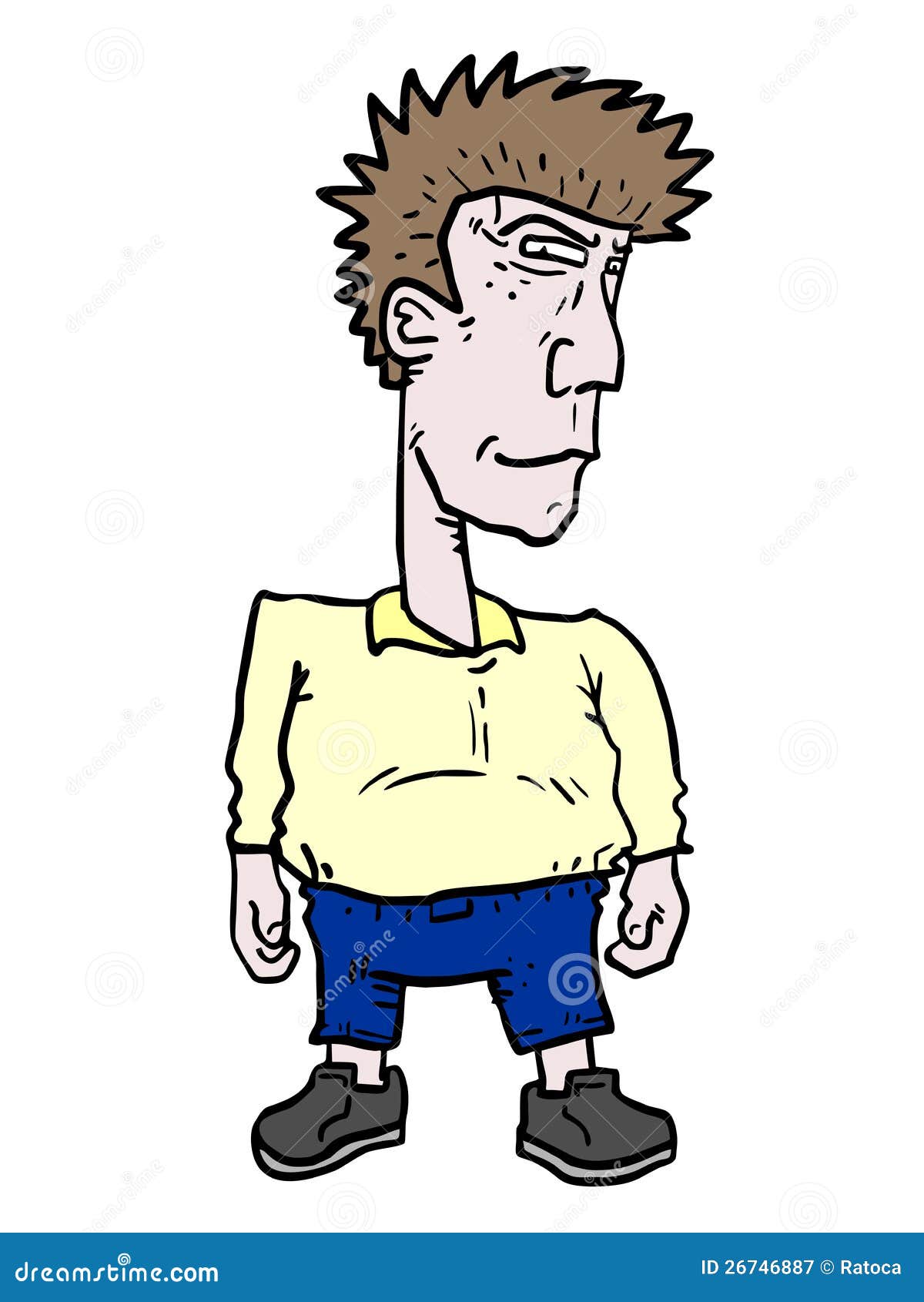 Man cartoon stock vector. Illustration of drawing, comic - 26746887