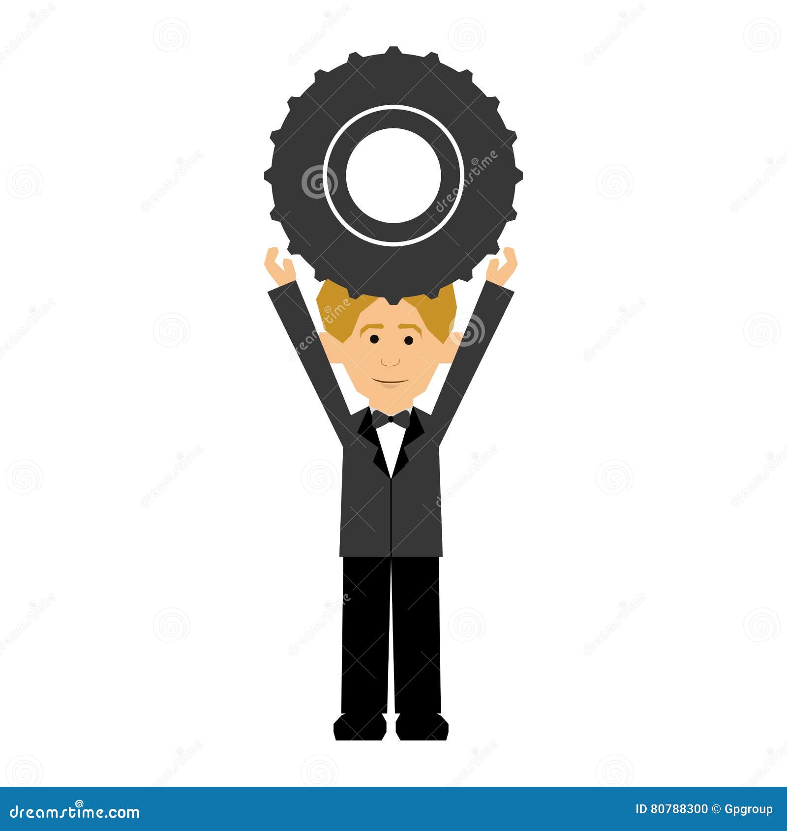 Man cartoon icon image stock vector. Illustration of work - 80788300